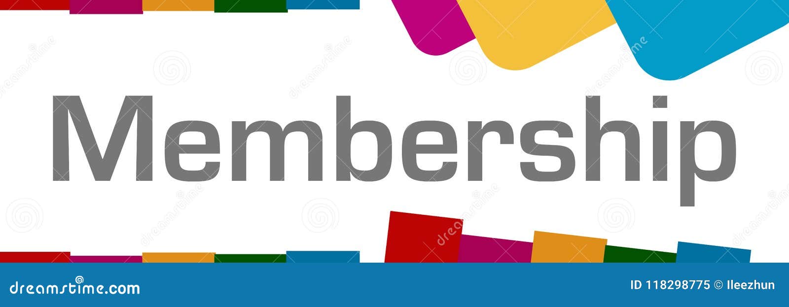 Membership Colorful Shapes Background Stock Illustration - Illustration ...