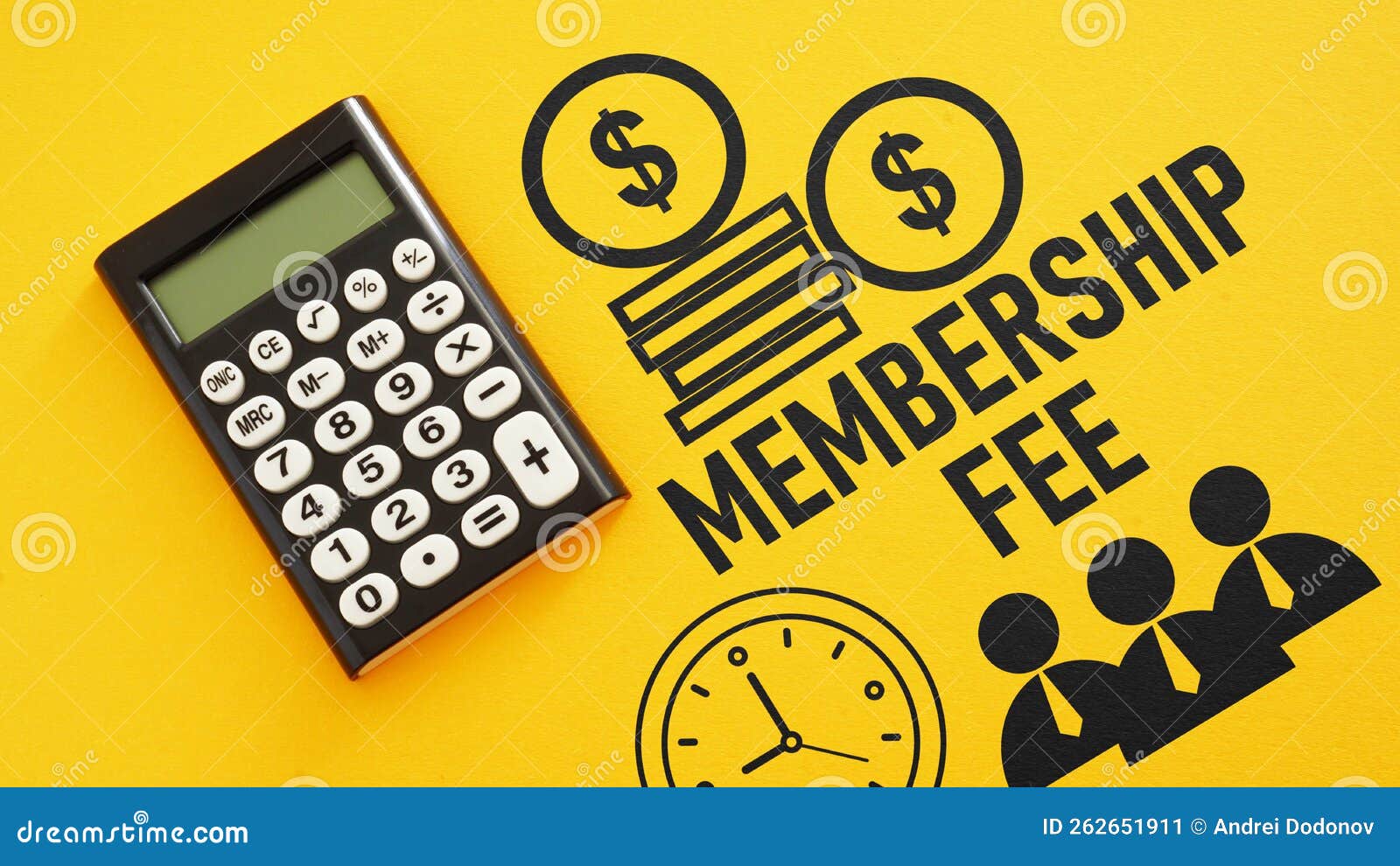 Membership Fee is Shown Using the Text Stock Image - Image of calendar ...