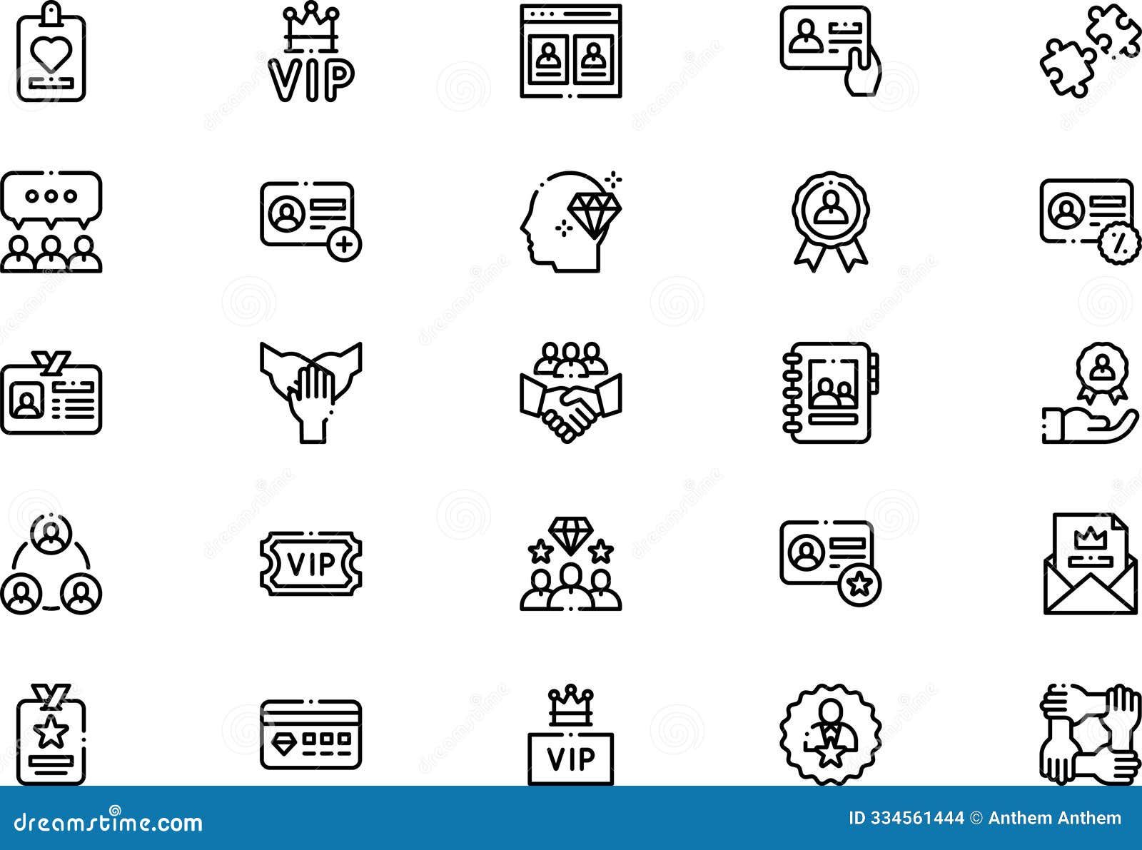 Membership Icons Collection is a Vector Illustration with Editable ...