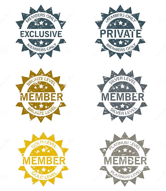 Membership Stamps Set stock vector. Illustration of stamps - 78422806