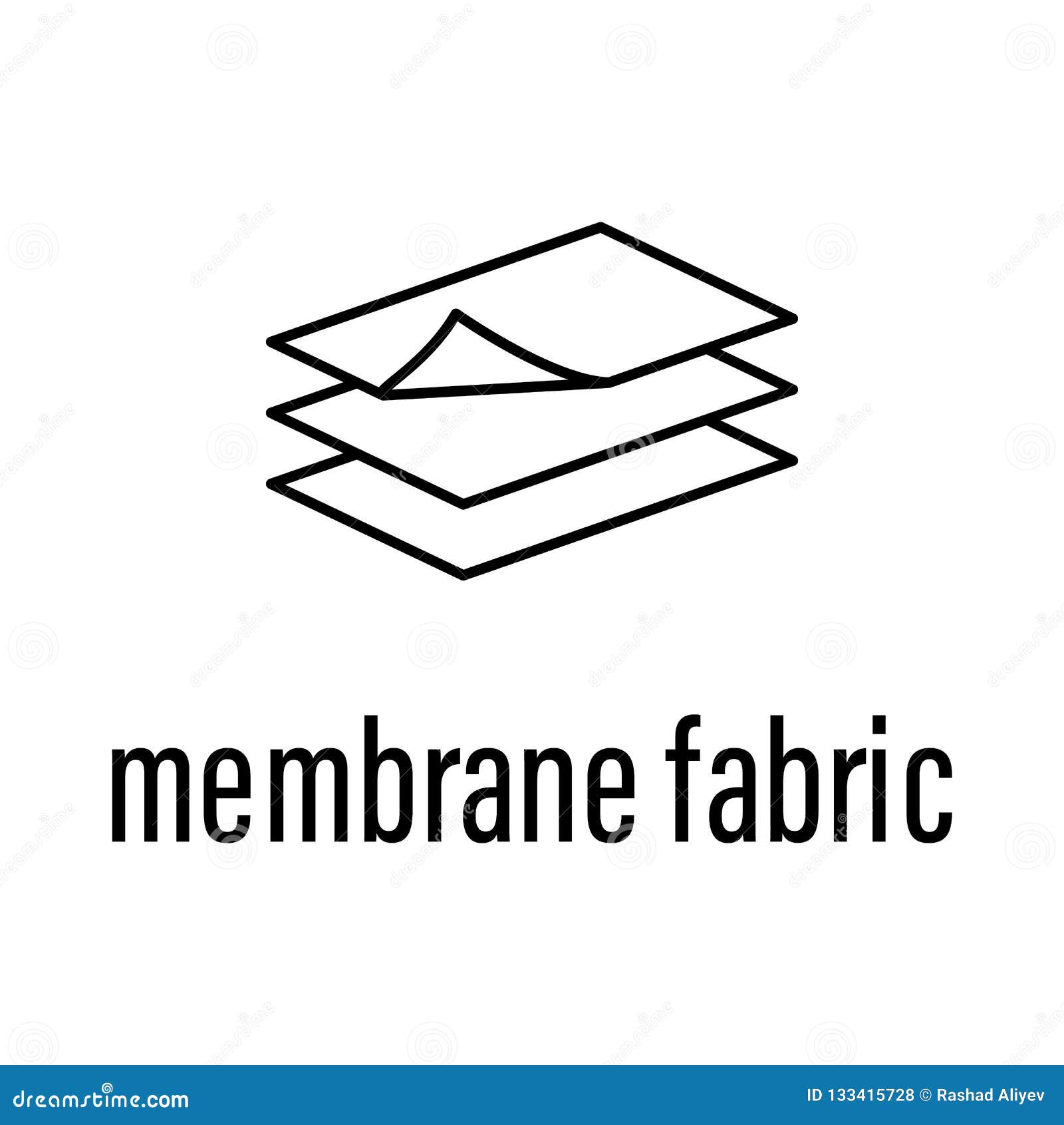Membrane Fabric Icon. Element Of Raw Material With Description Icon For ...