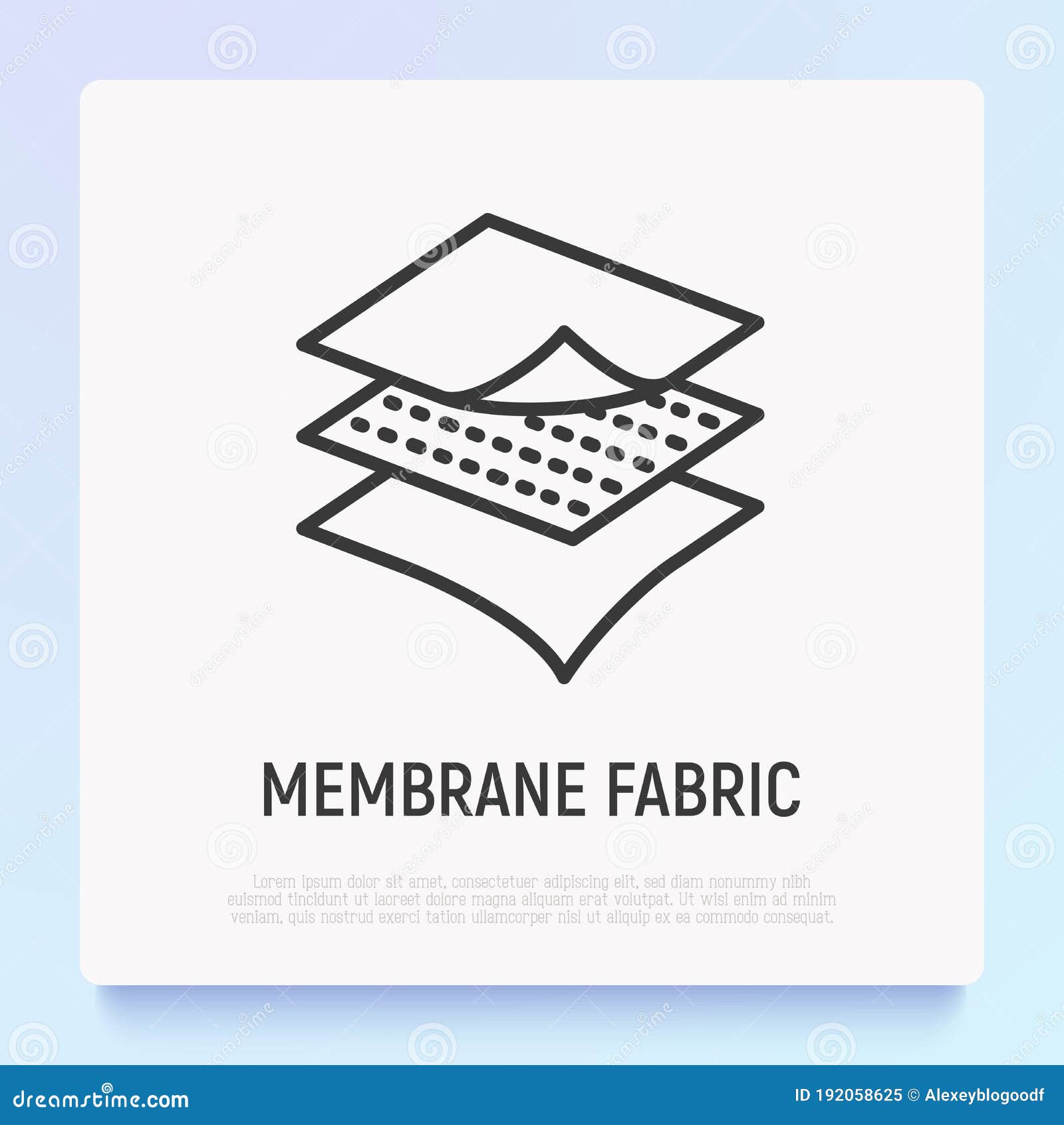 Membrane Fabric Thin Line Icon. Modern Vector Illustration Stock Vector ... Membrane Fabric Thin Line Icon. Modern Vector Illustration Stock Vector ...