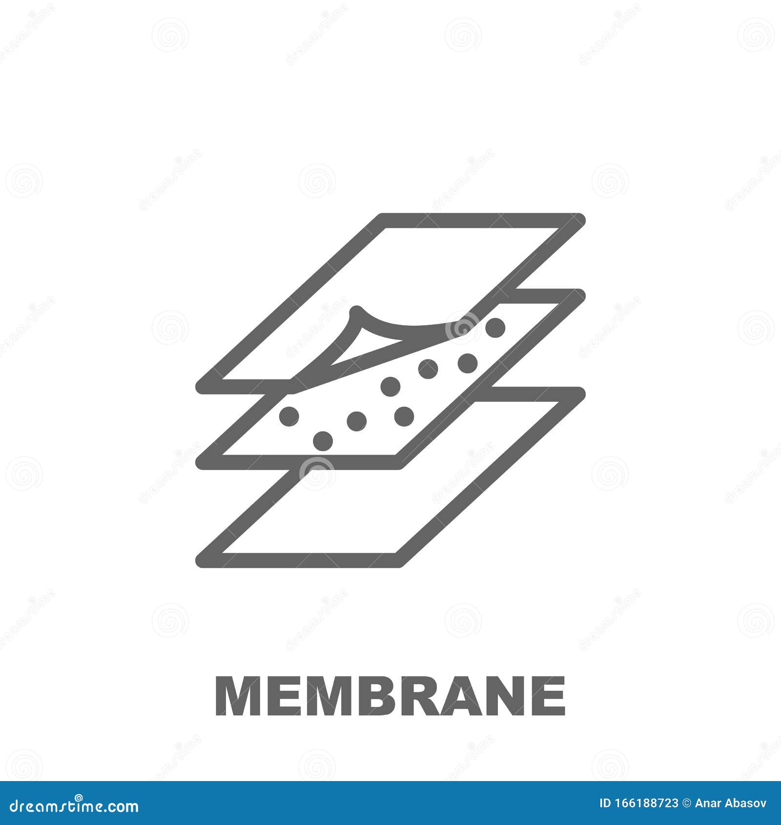 Membrane Icon. Element of Row Matterial Icon. Thin Line Icon for ...