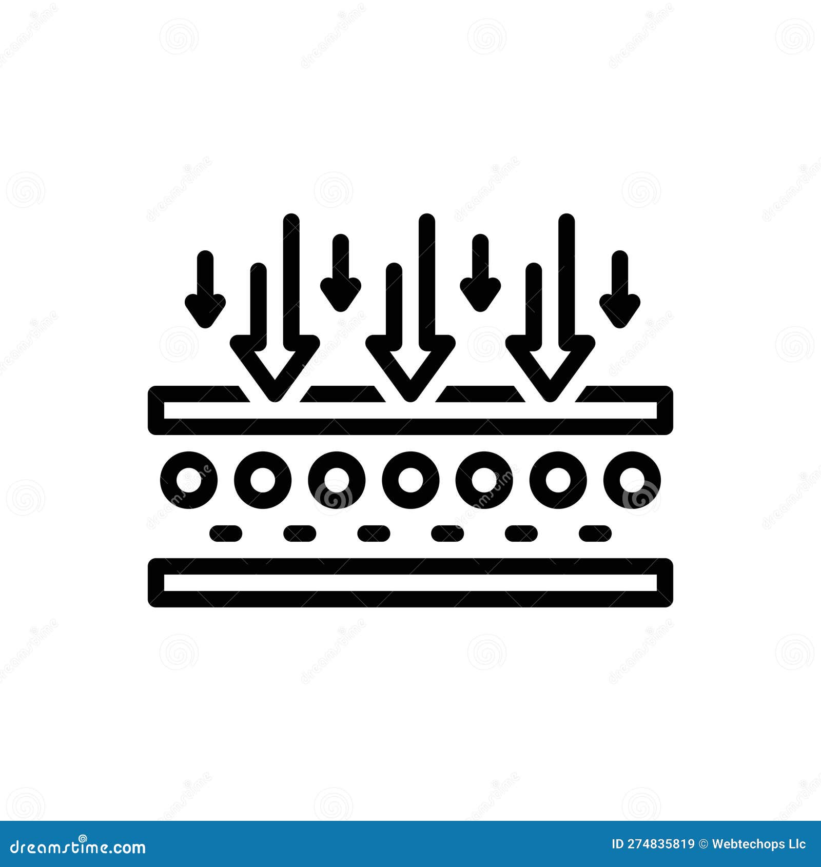 Black Line Icon for Membrane, Integument and Waterproff Stock Vector ...