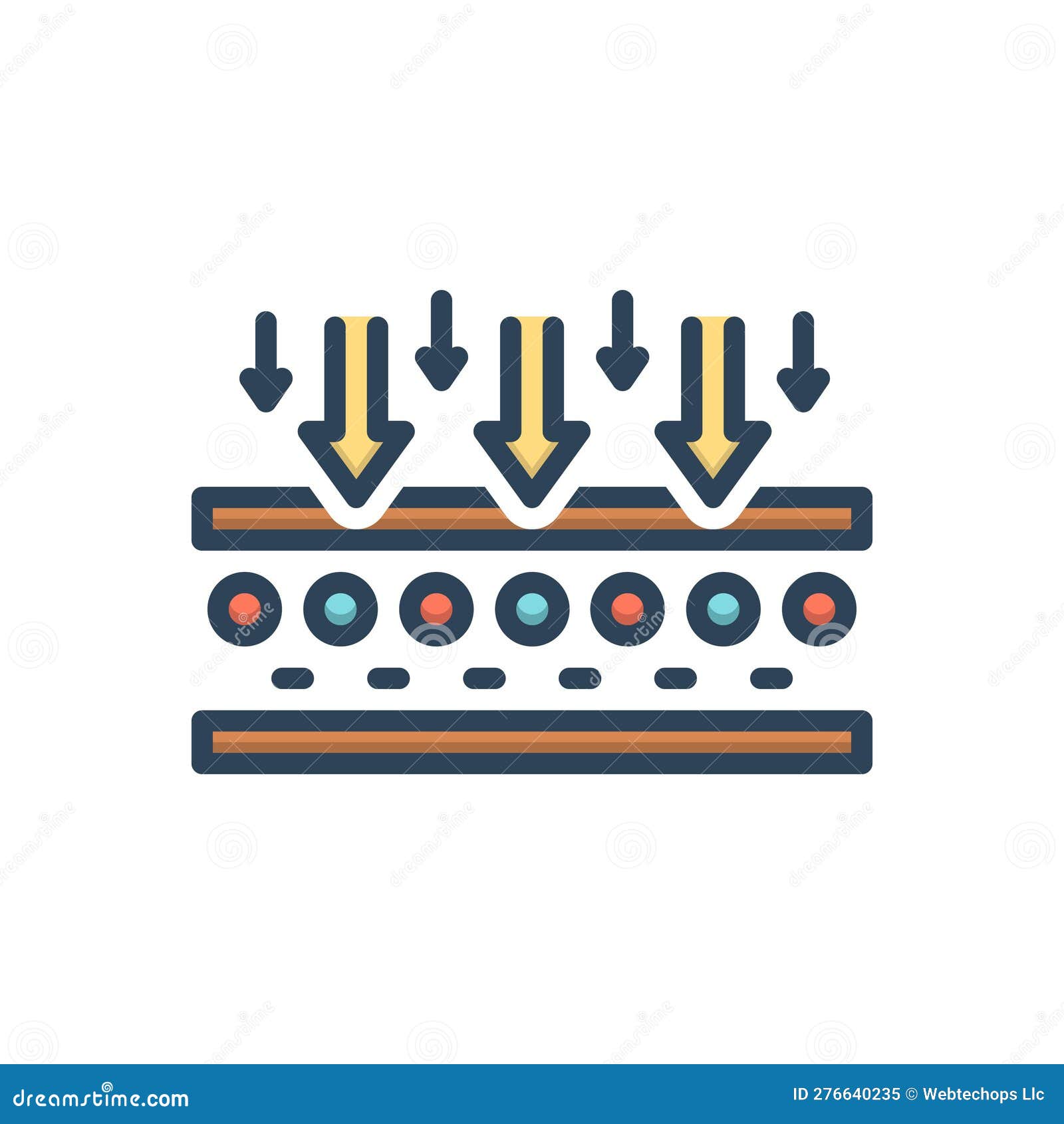 Color Illustration Icon for Membrane, Integument and Layered Stock ...