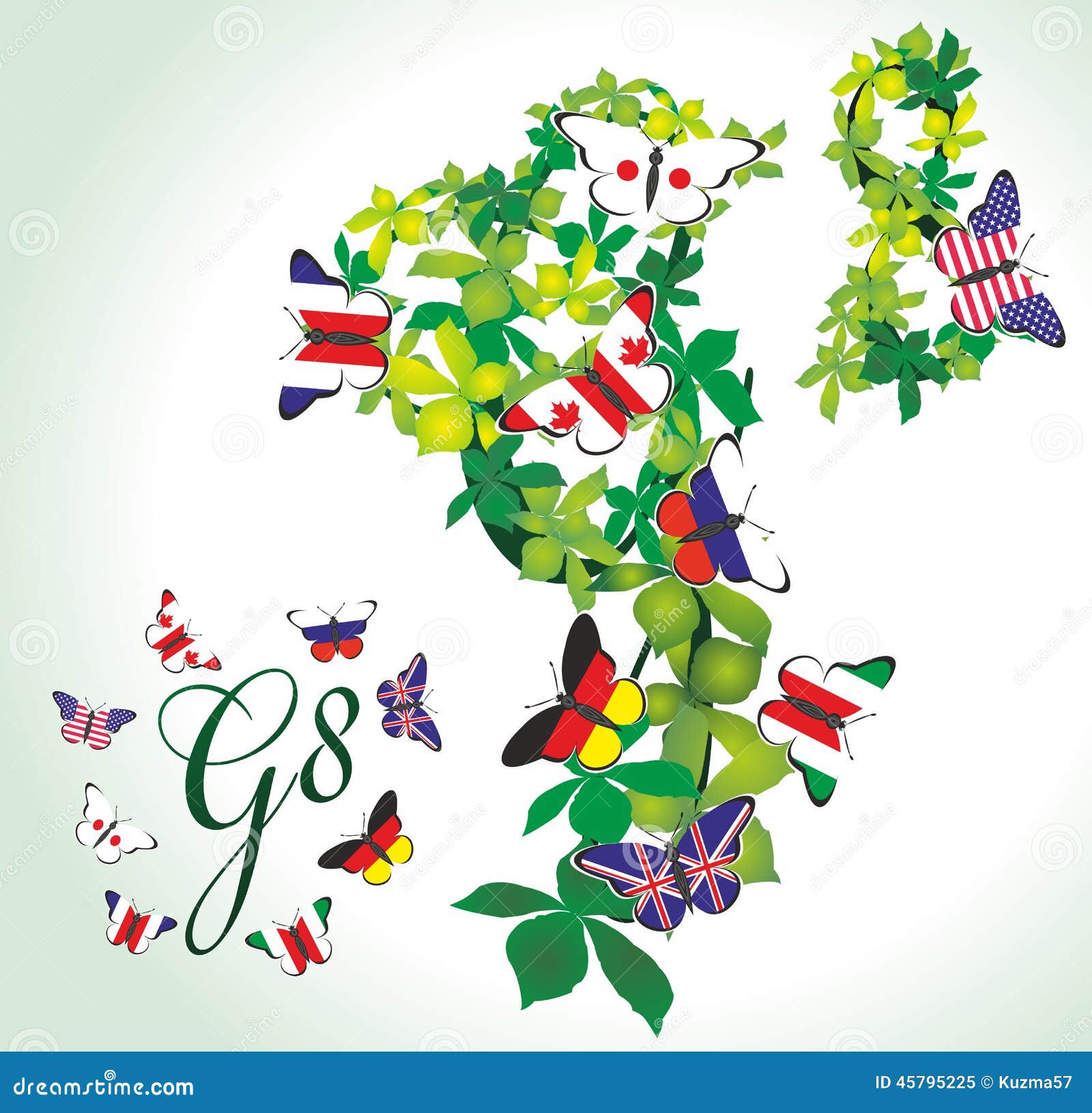 Membres du groupe de G8 illustration de vecteur. Illustration du ...