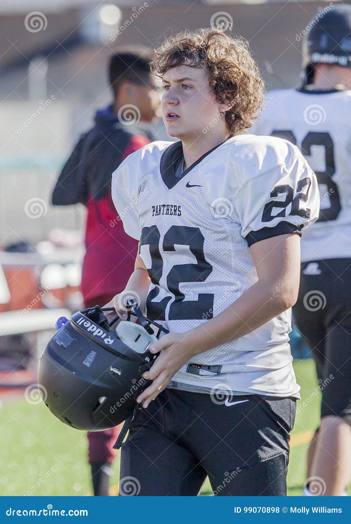 Membro De Equipa De Futebol Da High School Foto de Stock Editorial ...