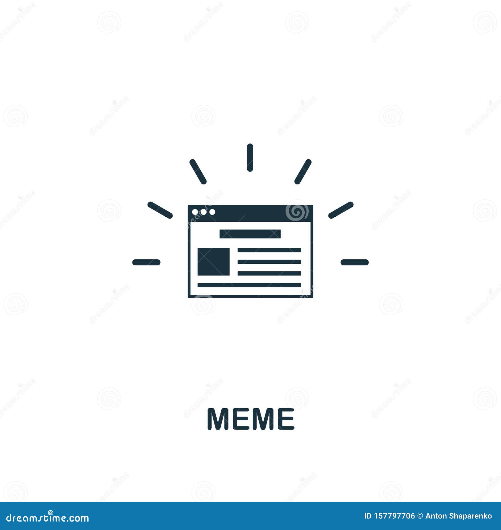 Meme Icon. Creative Element Design from Content Icons Collection Stock ...