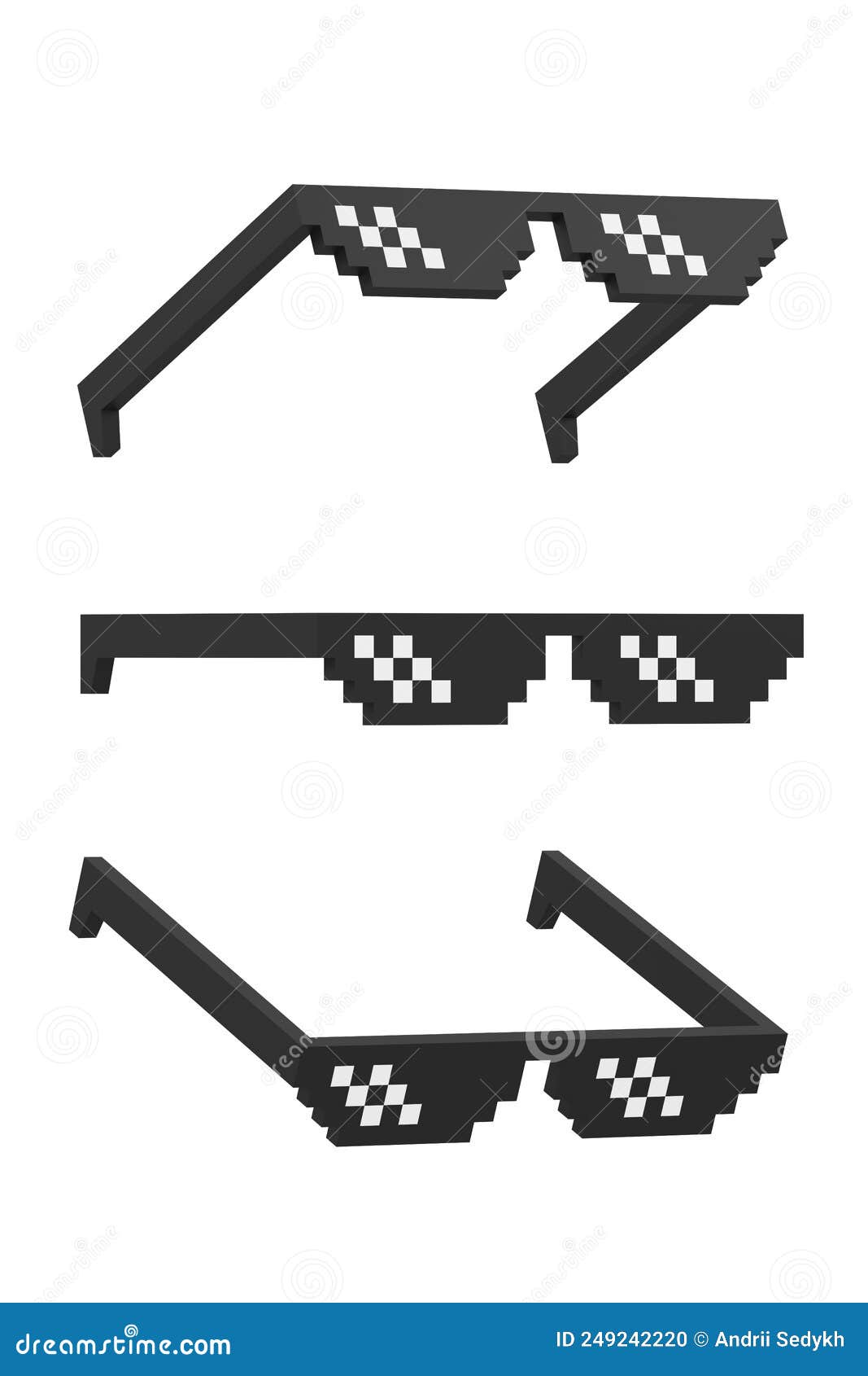 Meme Pixel Glasses On A White Background Royalty-Free Illustration ...
