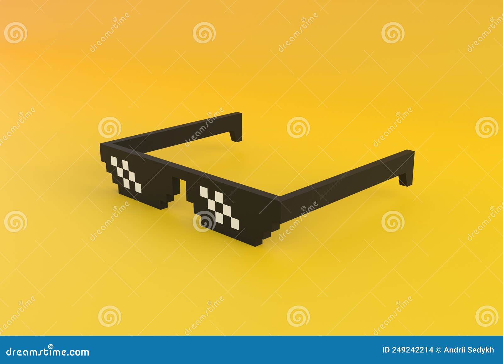 Meme Pixel Glasses On A White Background Royalty-Free Illustration ...