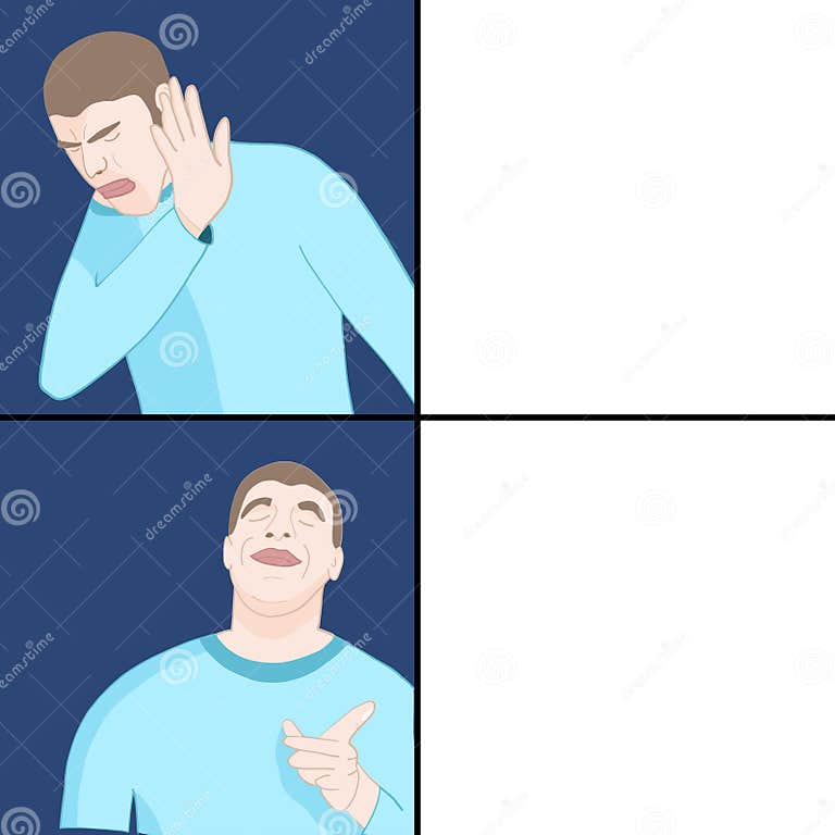 Meme Template Rejecting Accepting Stock Vector - Illustration of liking ...
