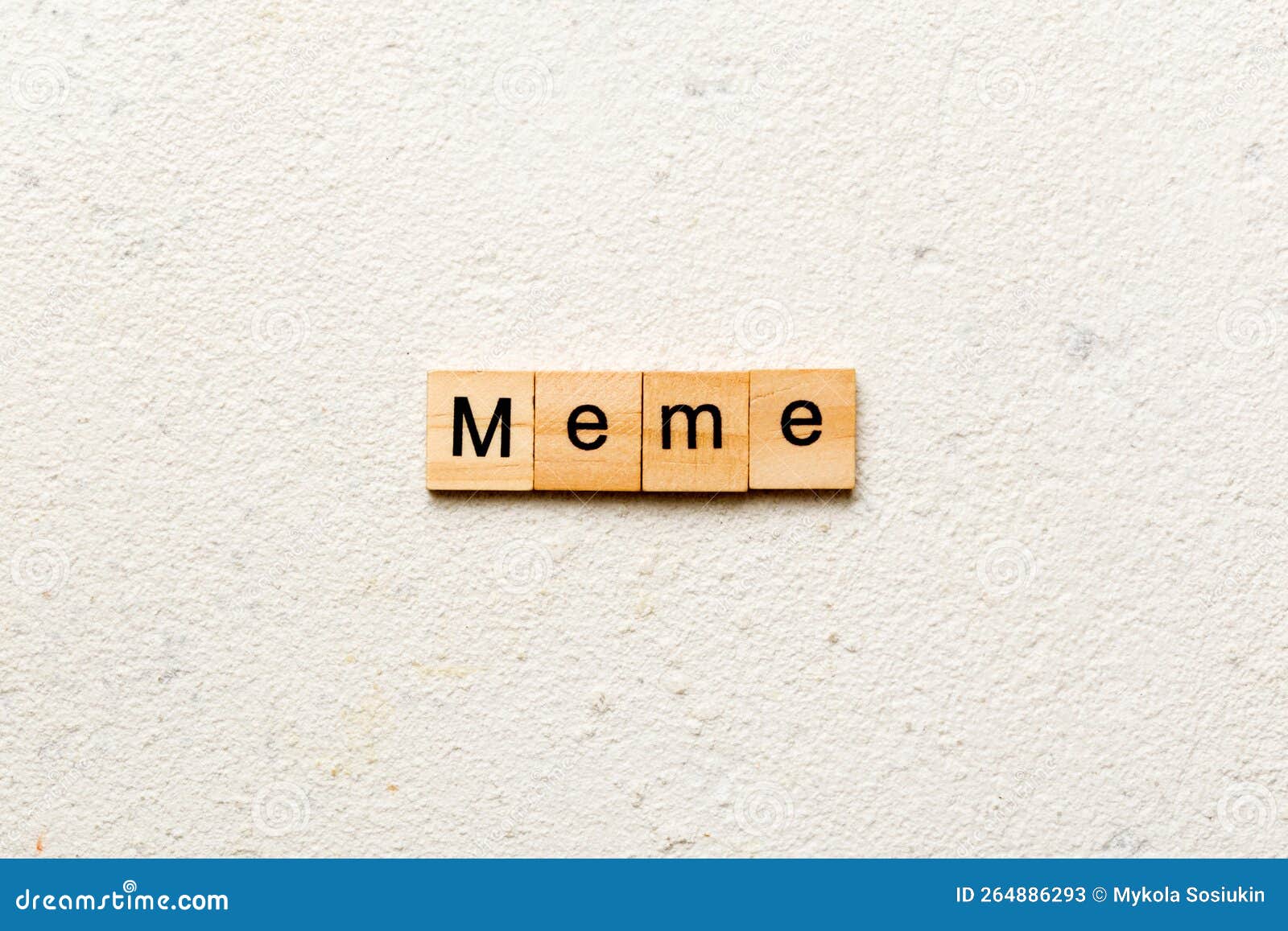 Meme Word Escrito Em Bloco De Madeira. Texto Meme No Conceito De Tabela ...