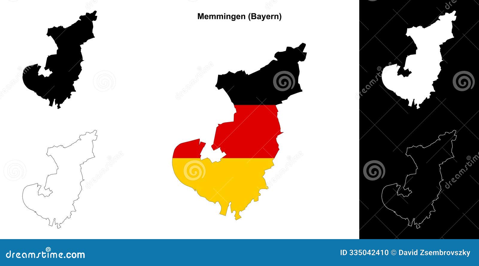 Memmingen outline map stock illustration. Illustration of empty - 335042410