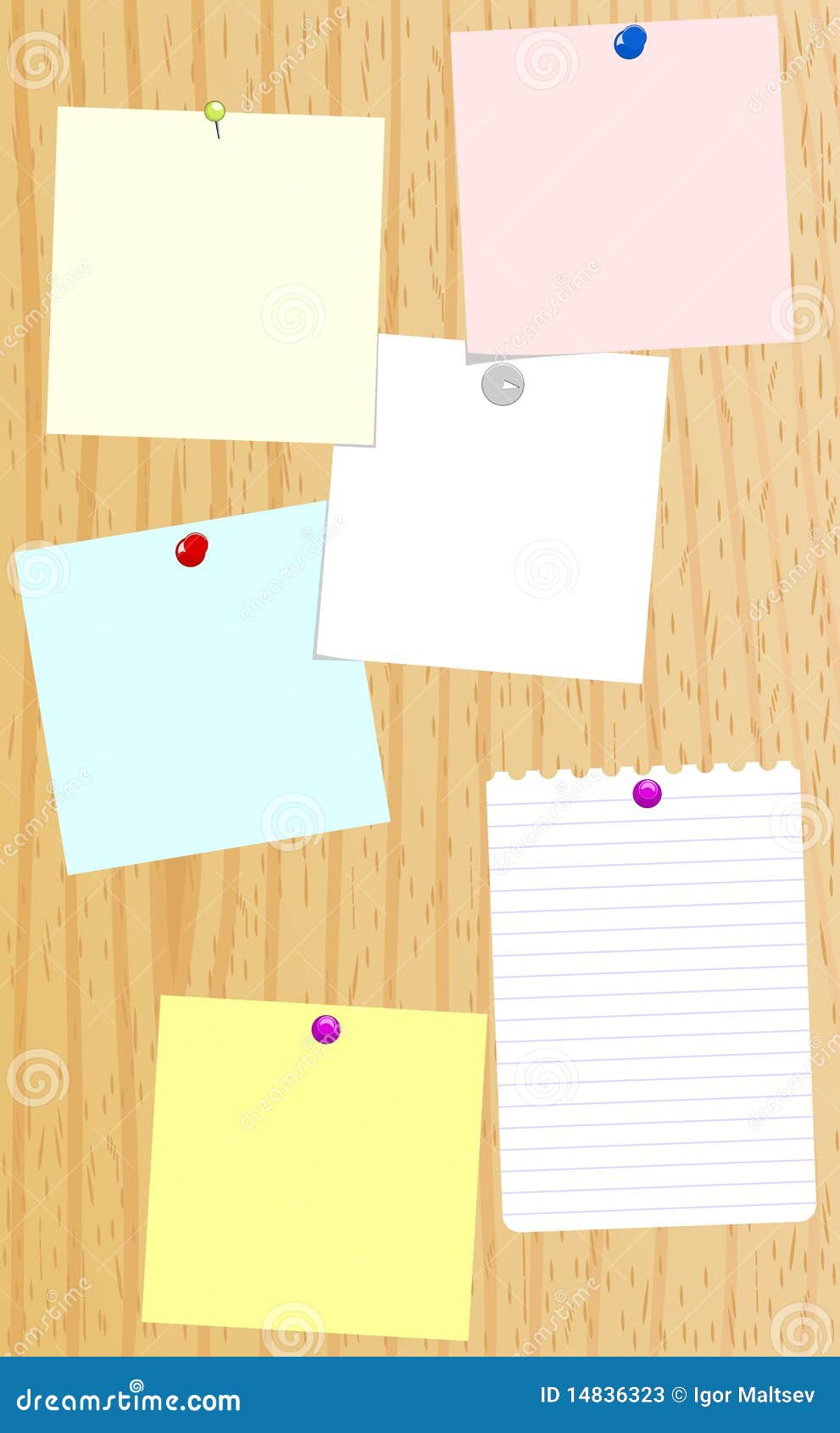 Memo board stock vector. Illustration of agenda, memo - 14836323