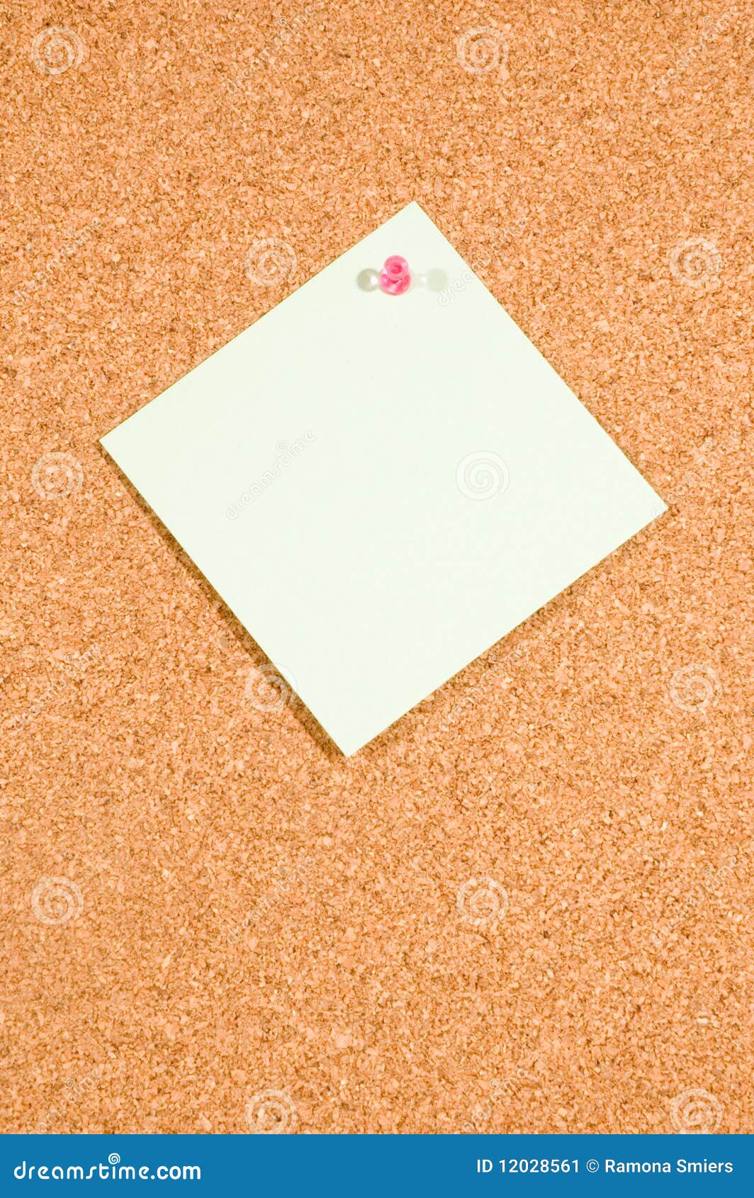 Memo Board with Empty Note on White Background Stock Image - Image of ...