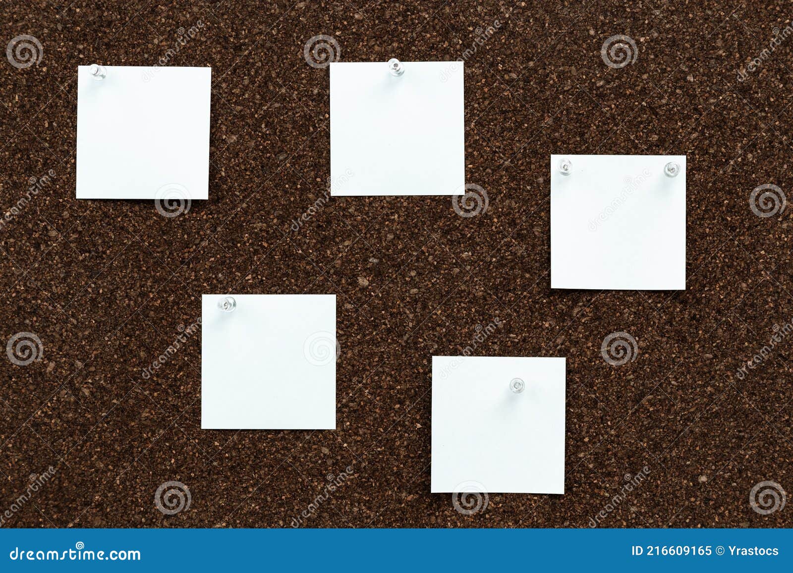 Memo Board with Empty Stickers for Studying or Working. Note Papers for ...