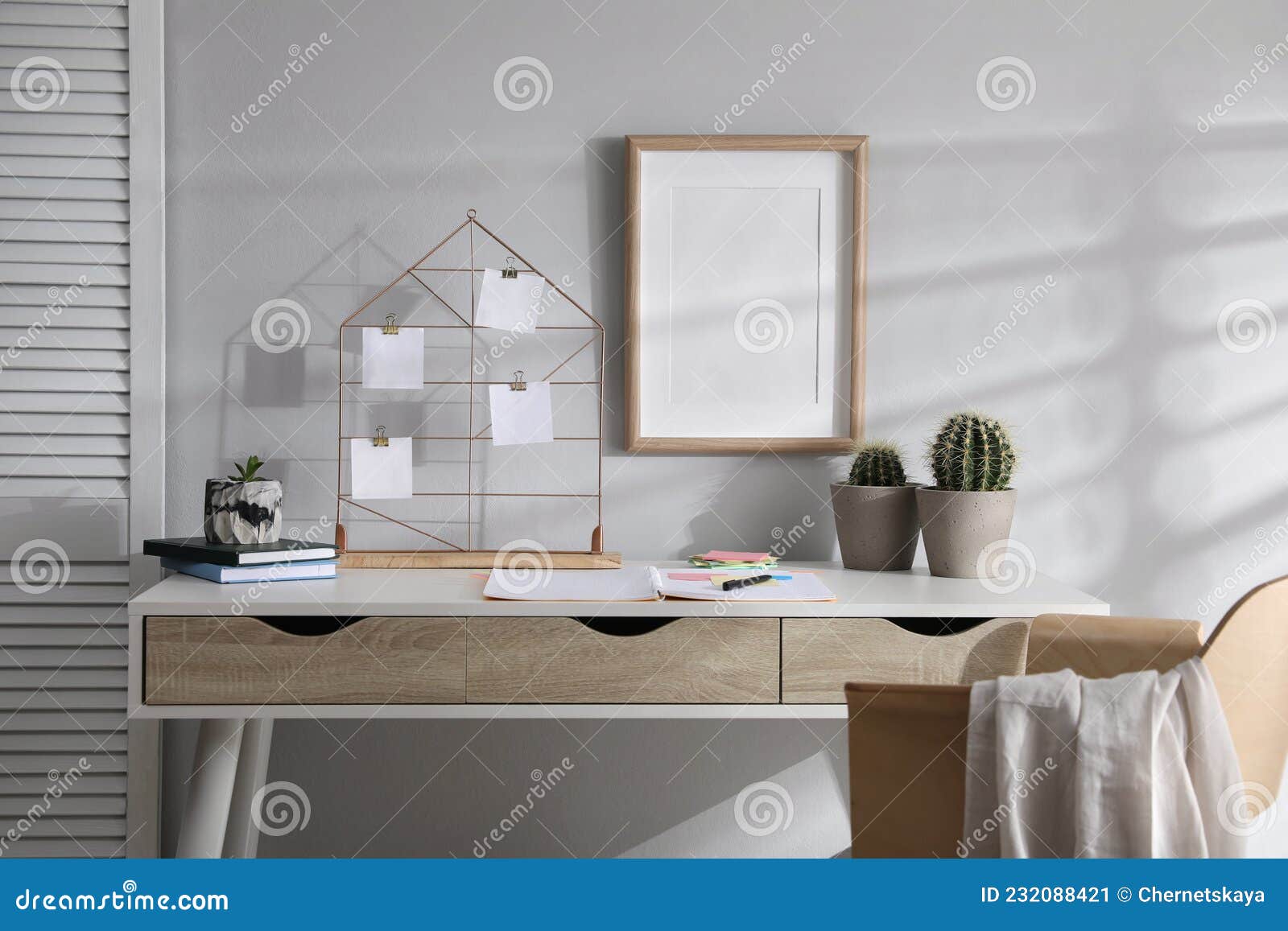 Memo Board with Notes on Table in Home Office Stock Image - Image of ...