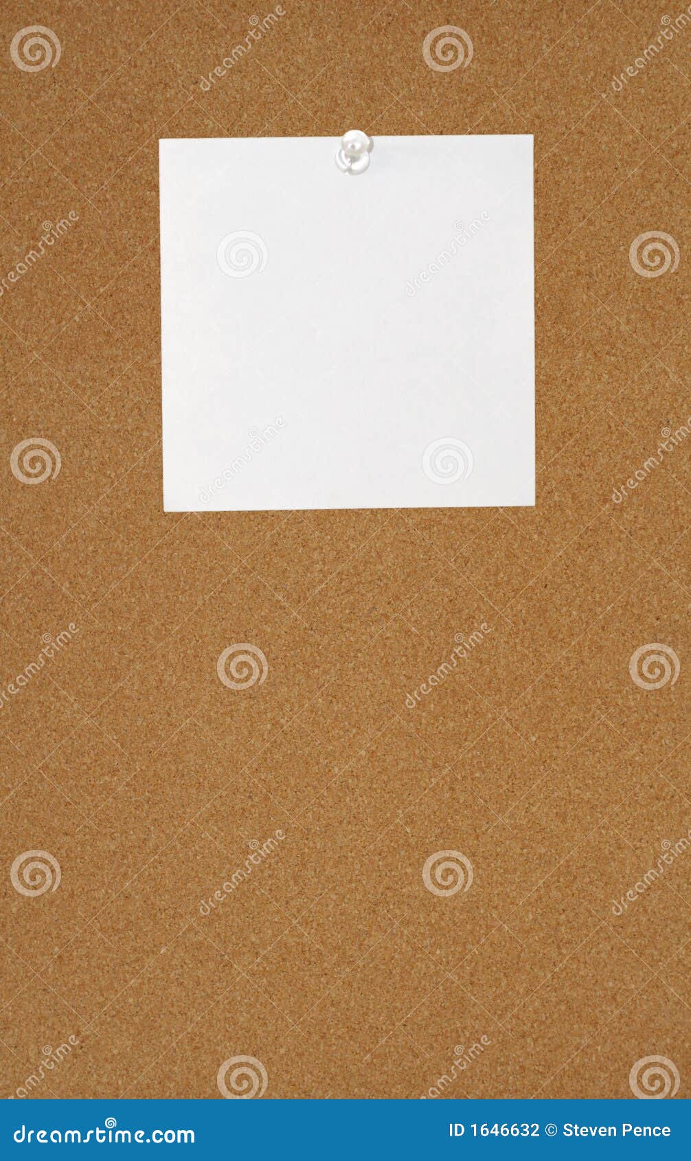 Memo on a bulletin board. stock photo. Image of memo, notice - 1646632