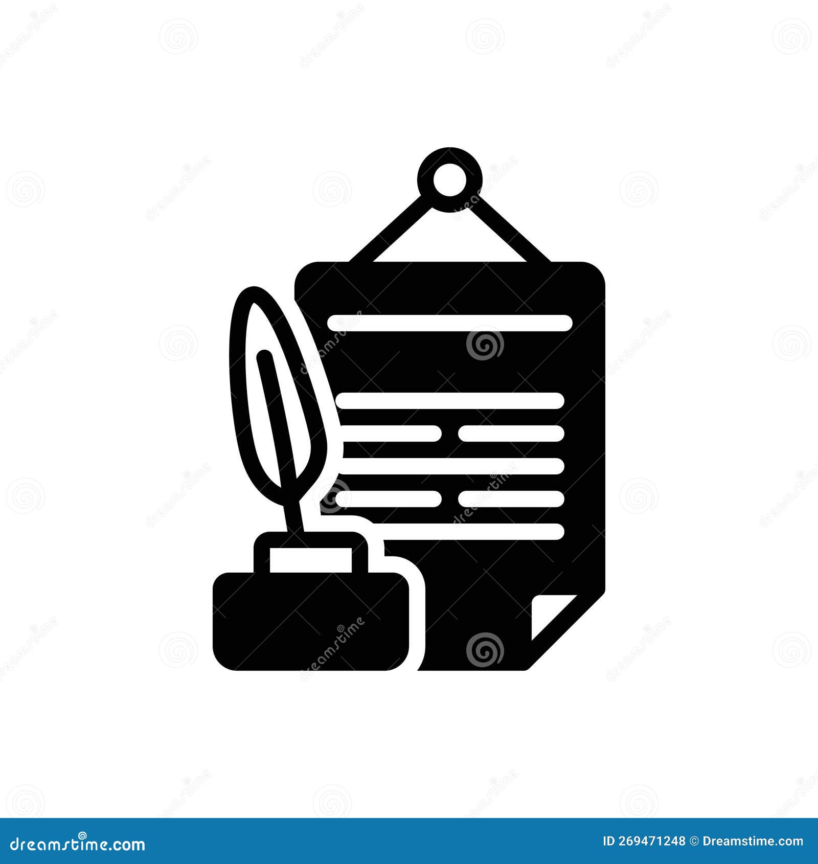 Black Solid Icon for Memo, Memorandum and Poetry Stock Vector ...