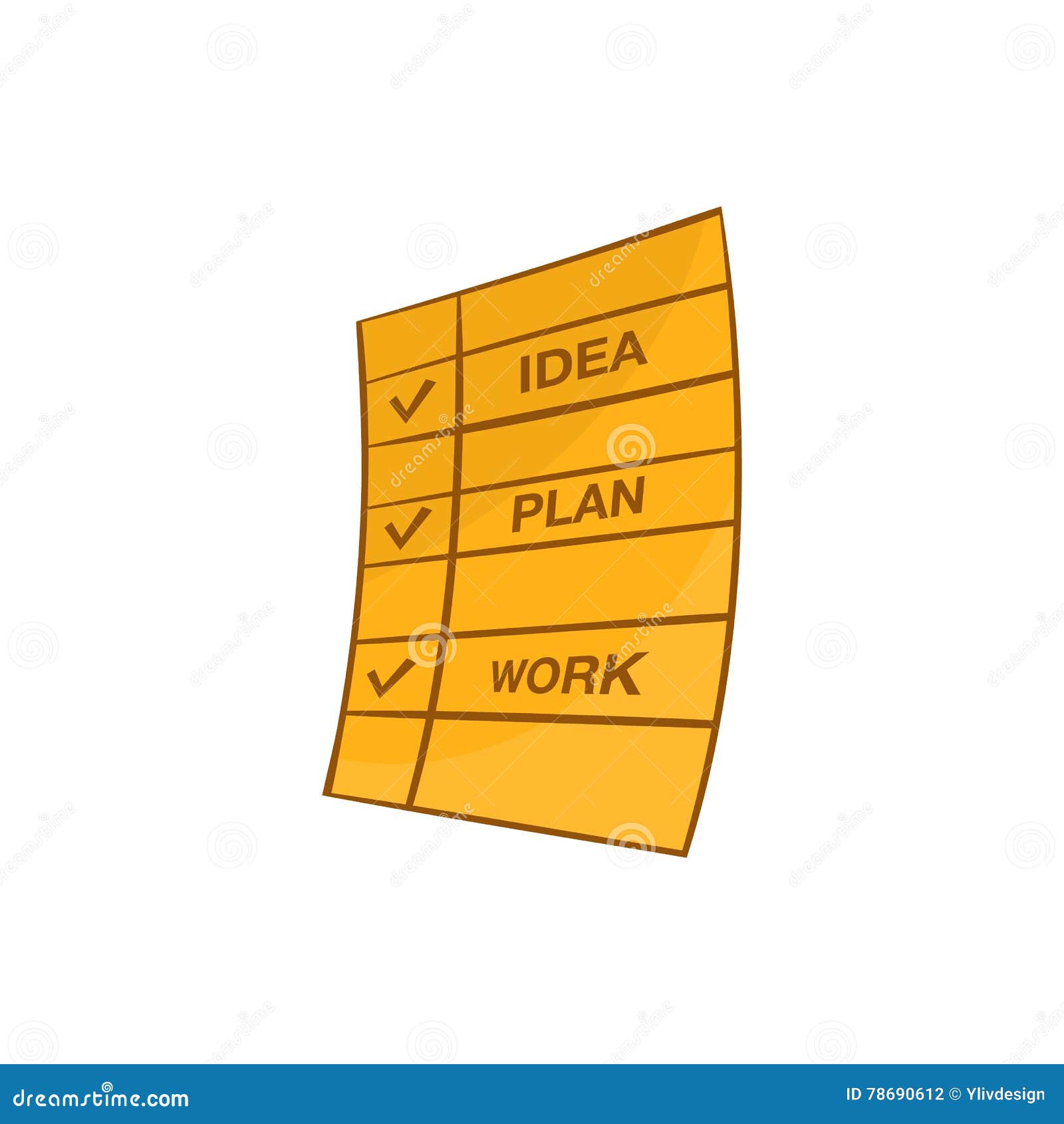 Memo Note Icon, Cartoon Style Stock Vector - Illustration of isolated ...