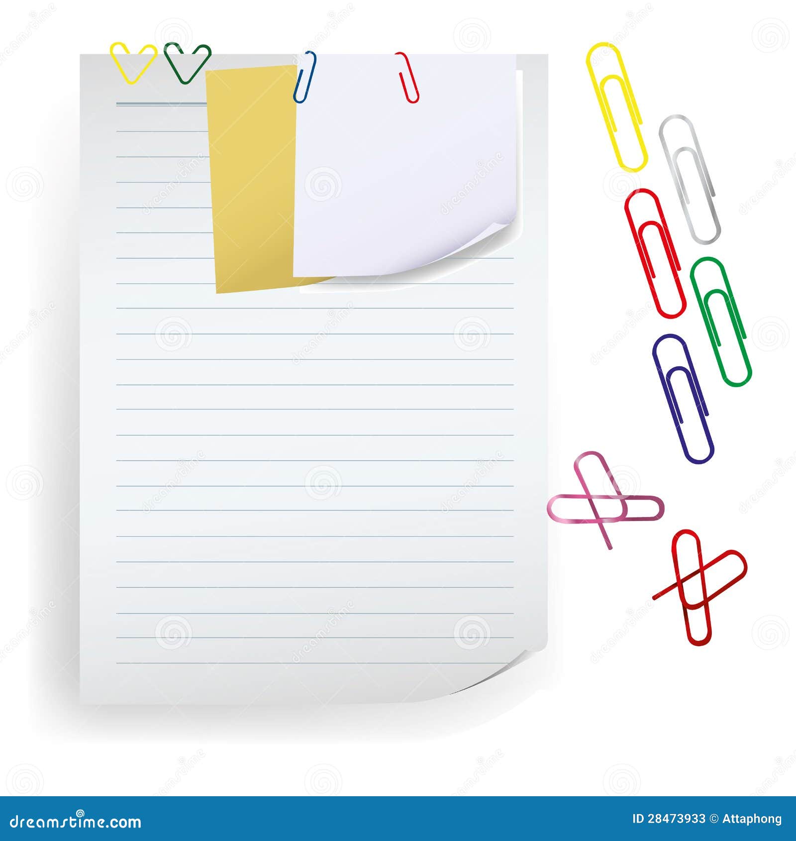 Paper Clip Note Vector Paper Notes Vector Free Vector Download (5,441