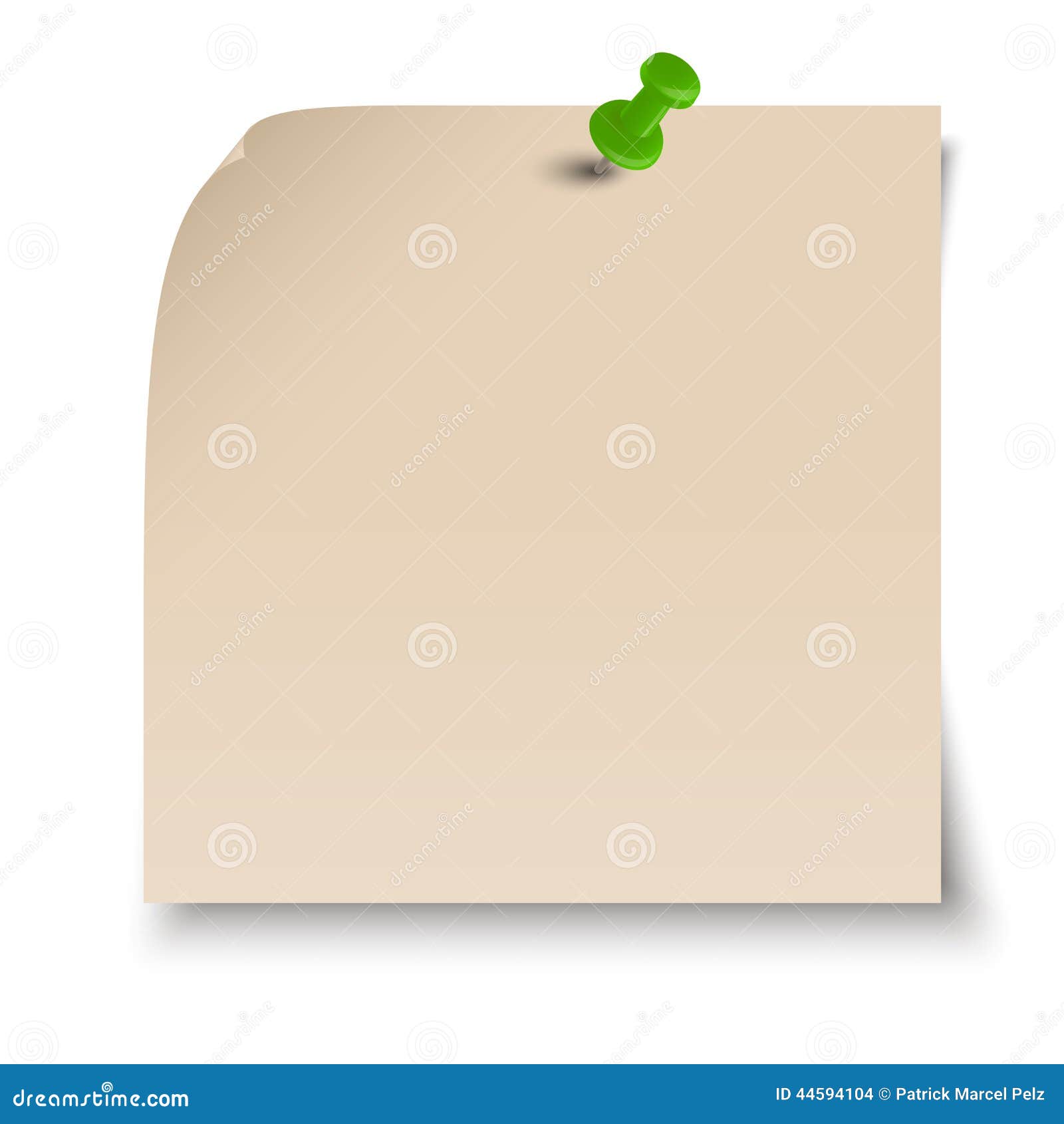 Memo / Note with Pin Needle Stock Vector - Illustration of pinboard ...