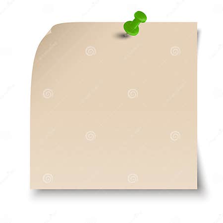 Memo / Note with Pin Needle Stock Vector - Illustration of pinboard ...