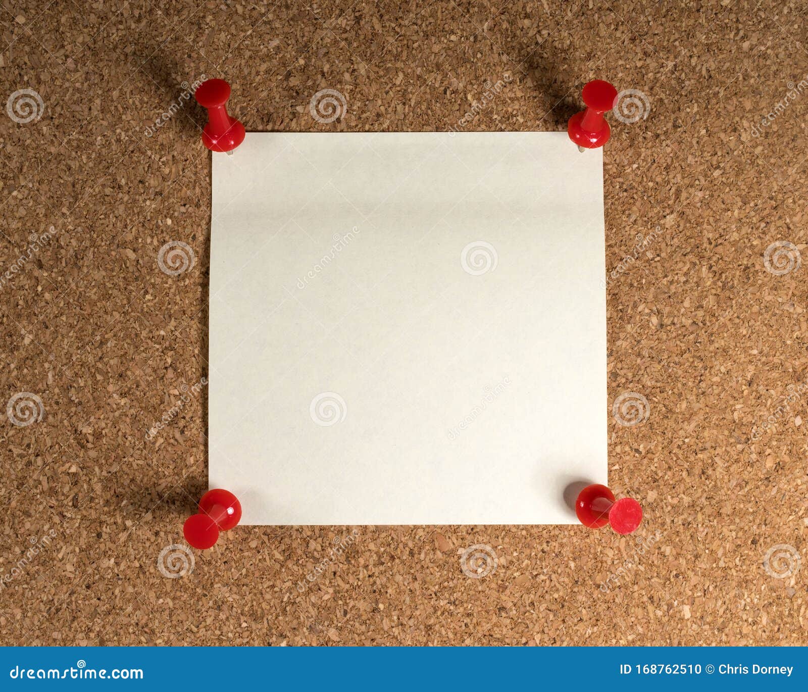 Memo Note Pinned To a Board Stock Photo - Image of bulletin, notice ...