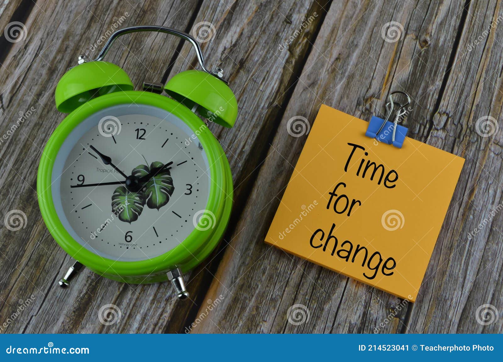 Memo Note Written with Text TIME for CHANGE Stock Image - Image of ...