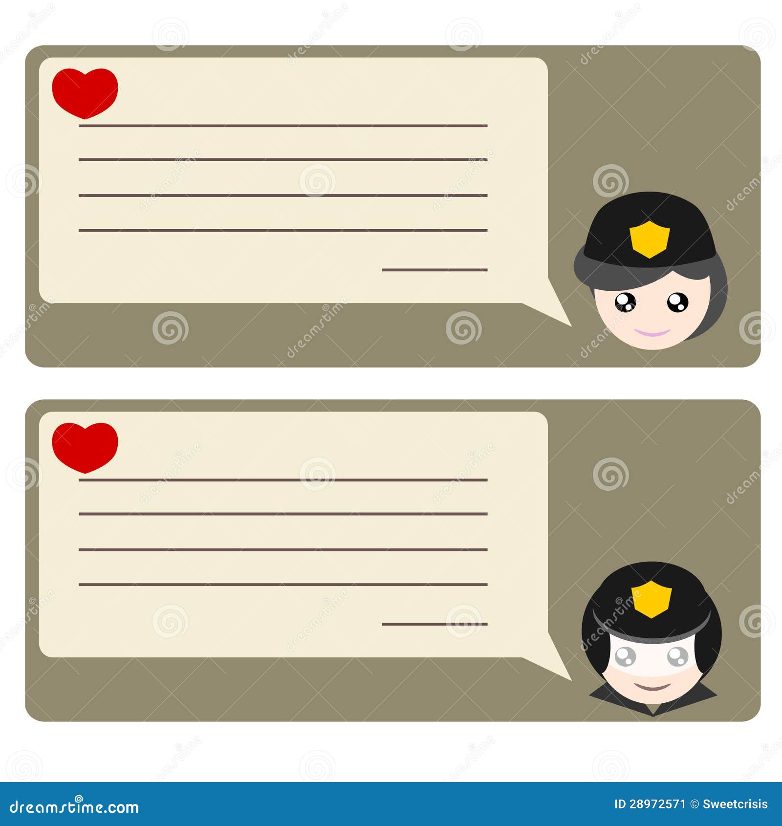 Memo from Police Illustration Stock Vector - Illustration of color ...