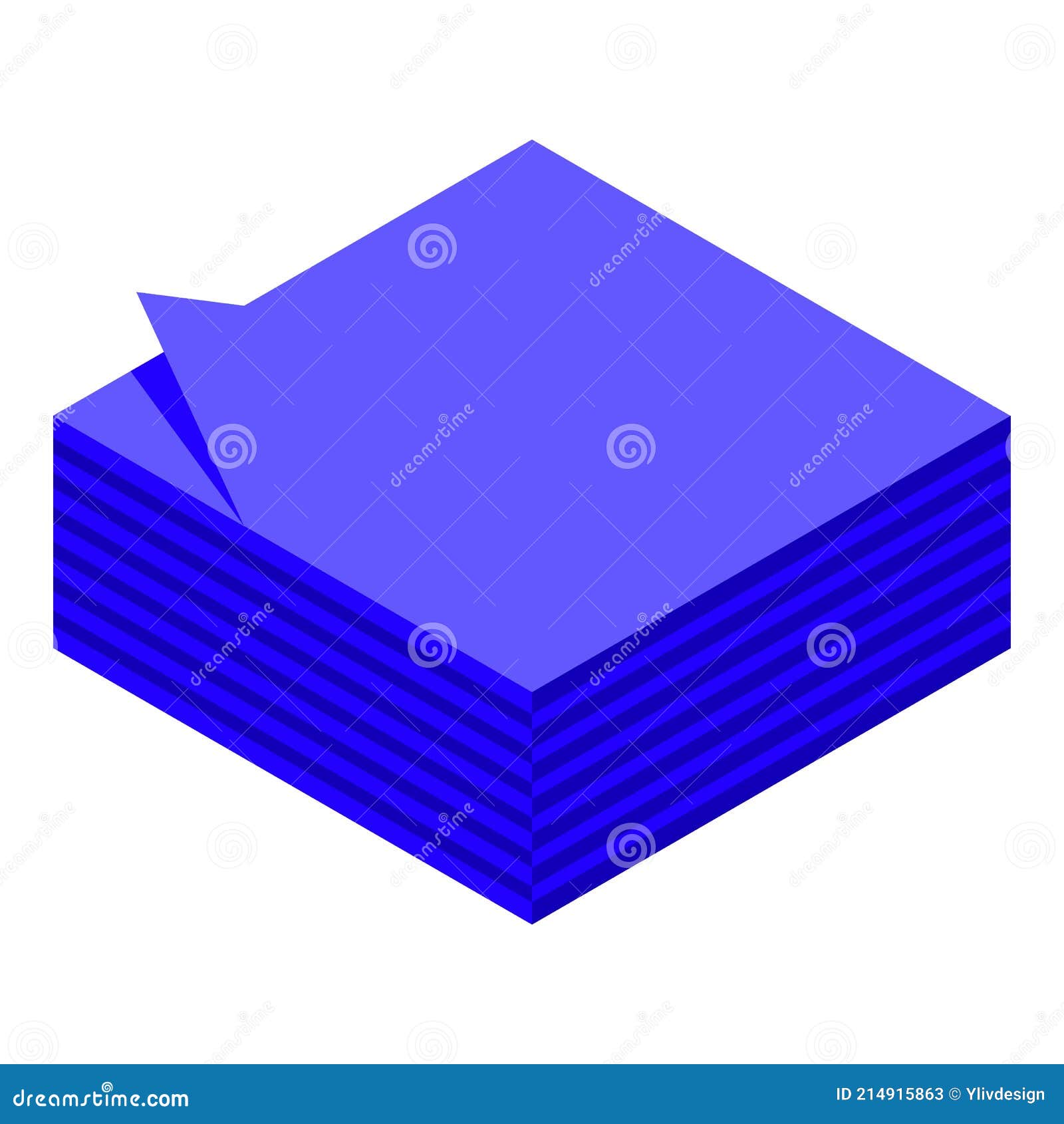 Memo Sticker Pack Icon, Isometric Style Stock Vector - Illustration of ...