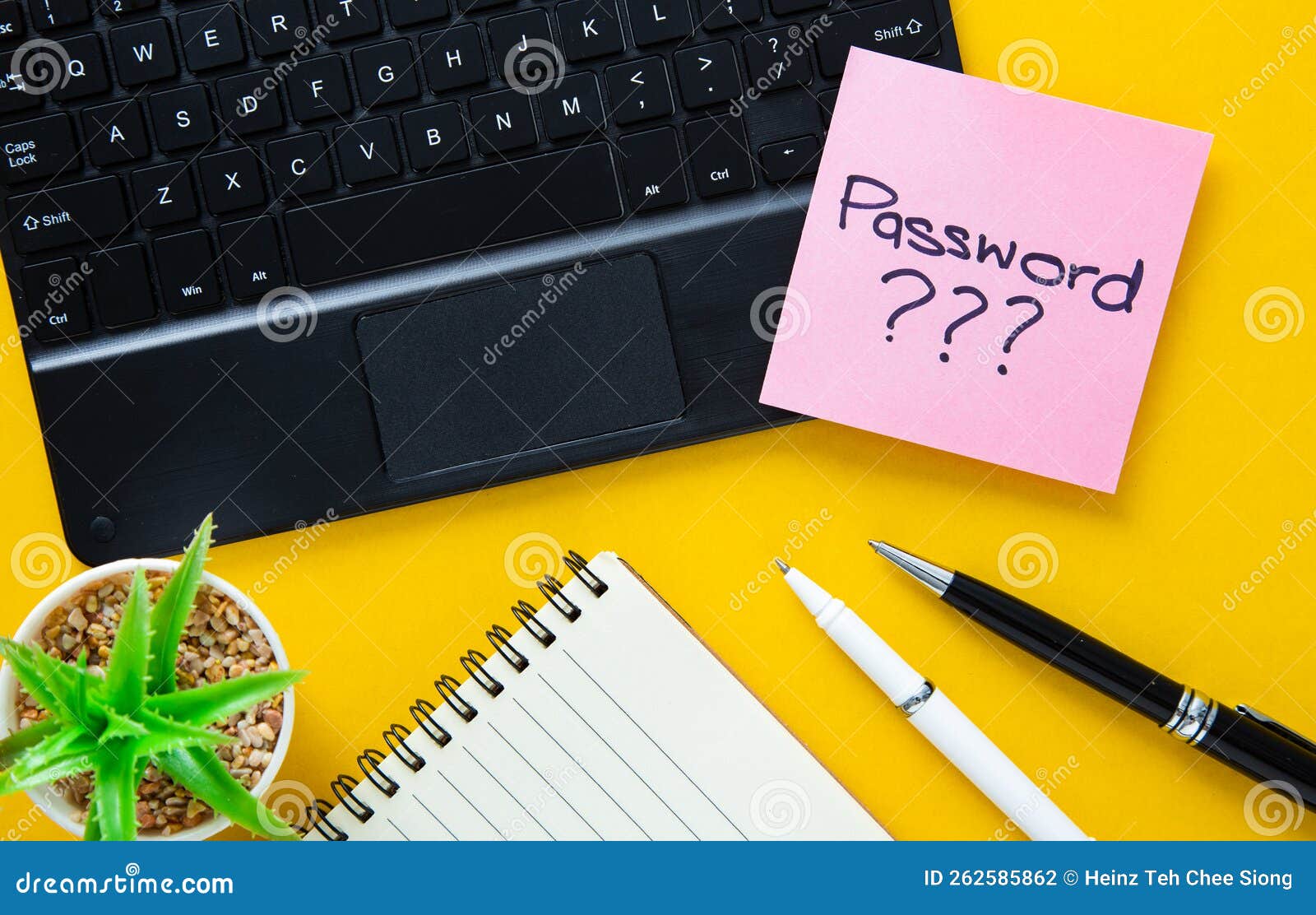 Memo with Word Password. Memo with Word Password and Question Mark on ...