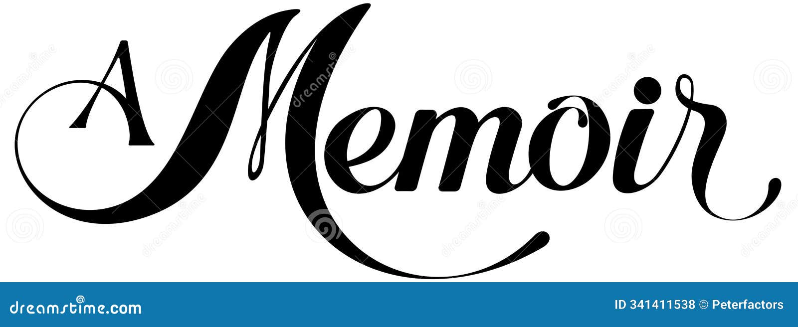 A Memoir - Custom Calligraphy Text Stock Illustration - Illustration of ...