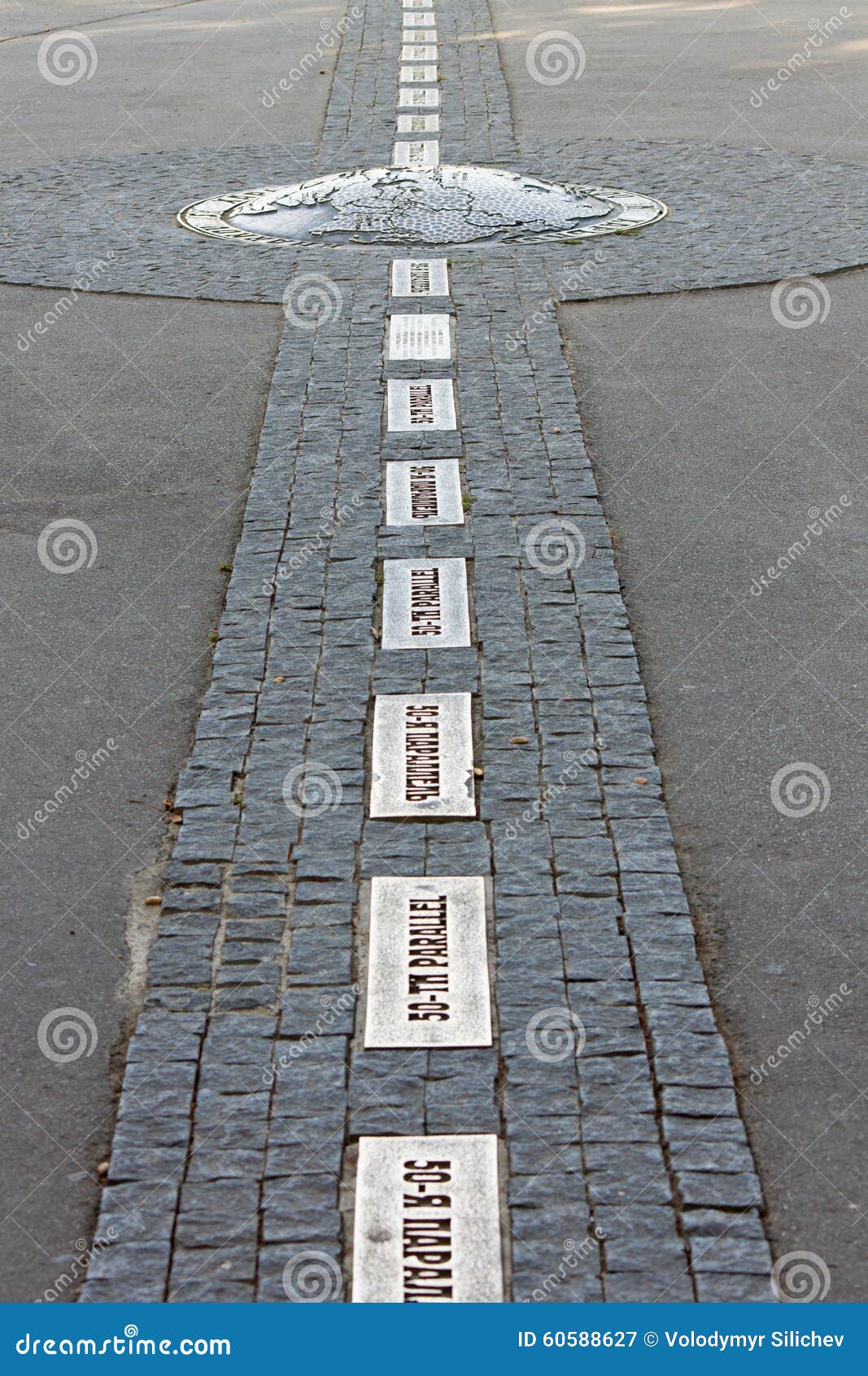 Memorable Sign of 50th Parallel in Kharkiv Stock Image - Image of ...