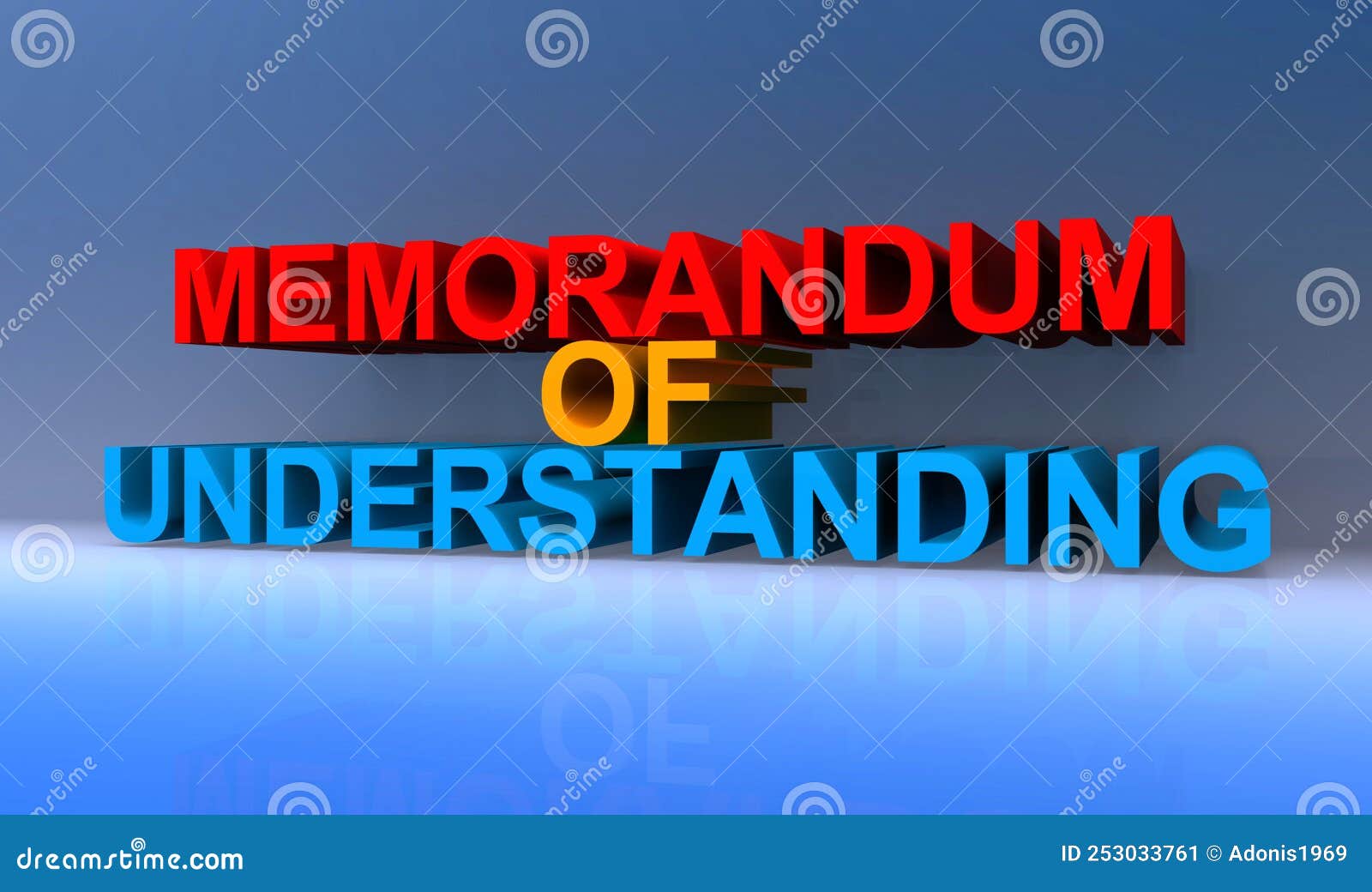 Mou Memorandum Of Understanding Legal Document Agreement Stamp Cartoon ...