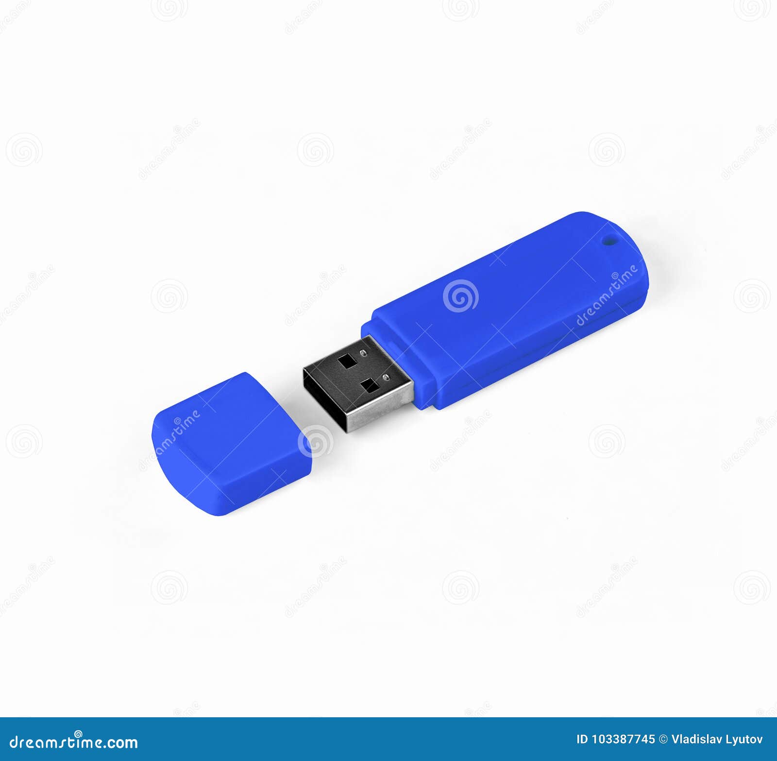 Memoria USB Azul En Un Fondo Blanco Imagen de archivo - Imagen de ...