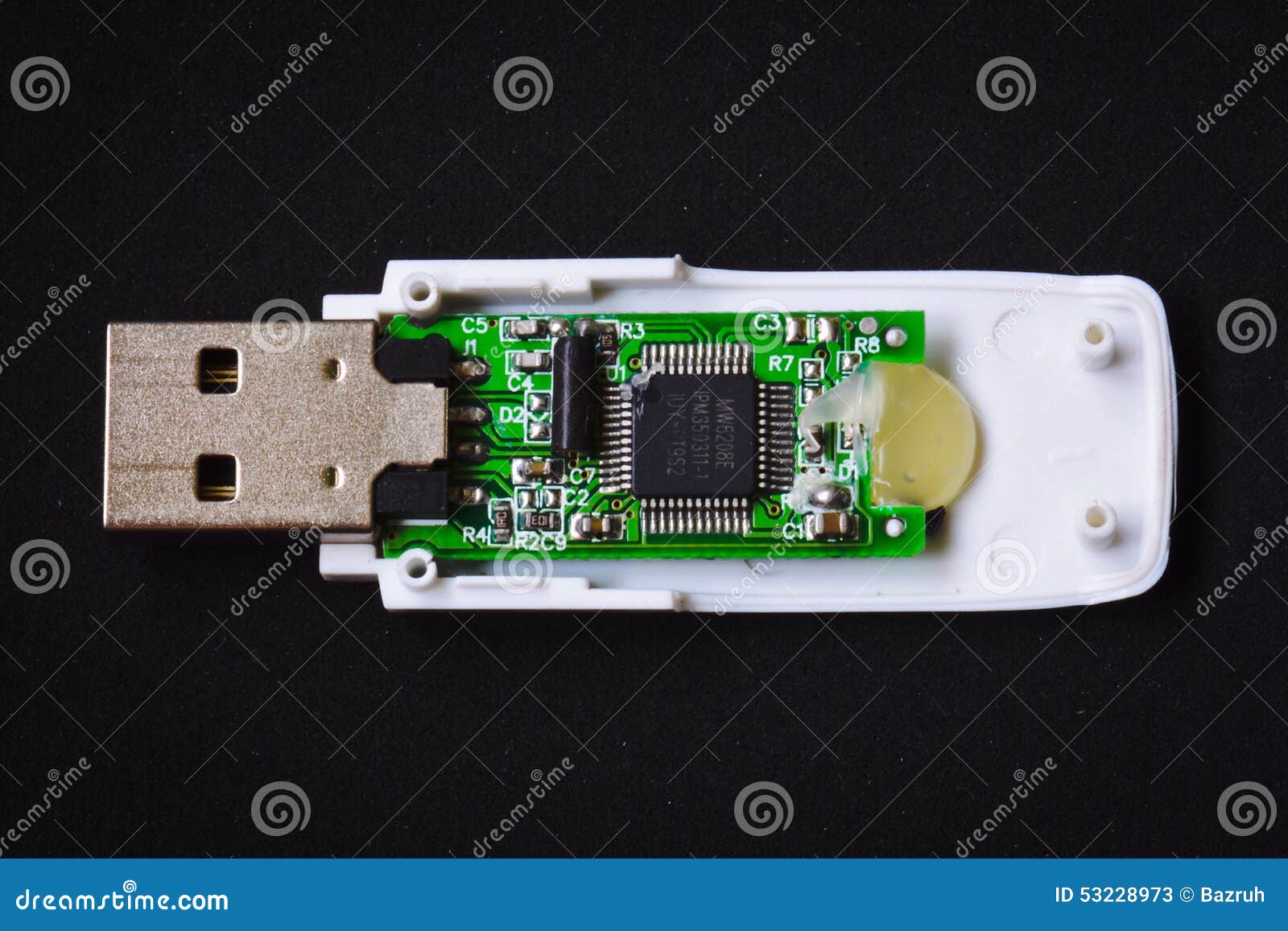 Memoria USB De La PC Dentro Imagen de archivo - Imagen de acceso, datos ...