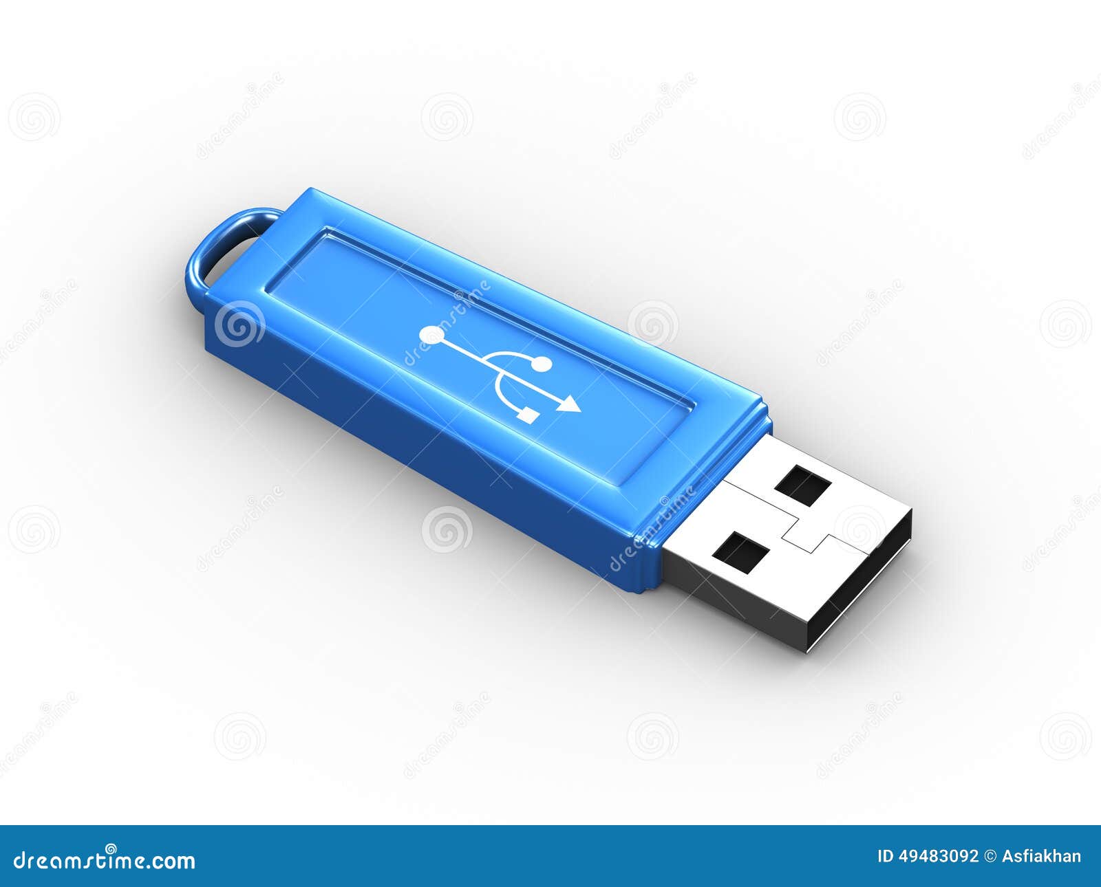 Memoria USB del azul 3d stock de ilustración. Ilustración de rinda ...