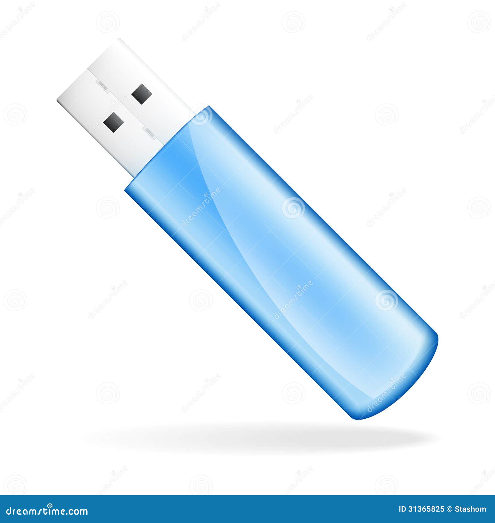 Memoria USB Del Azul Del Vector Ilustración del Vector - Ilustración de ...