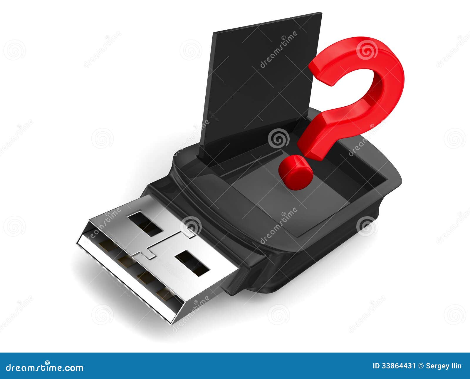 Memoria USB En El Fondo Blanco Stock de ilustración - Ilustración de ...