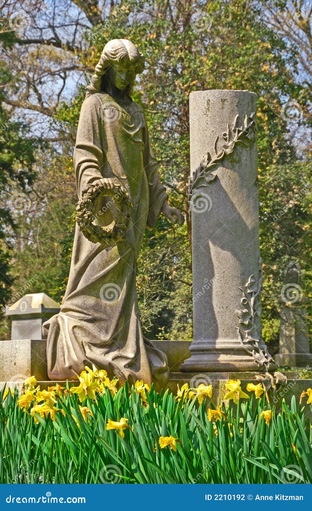 Memorial angel stock photo. Image of holding, memorial - 2210192