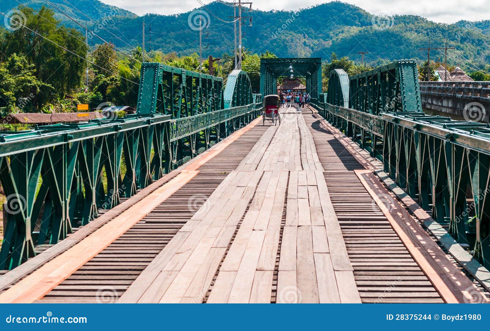 Memorial Bridge in Pai City Stock Photo - Image of design, history ...