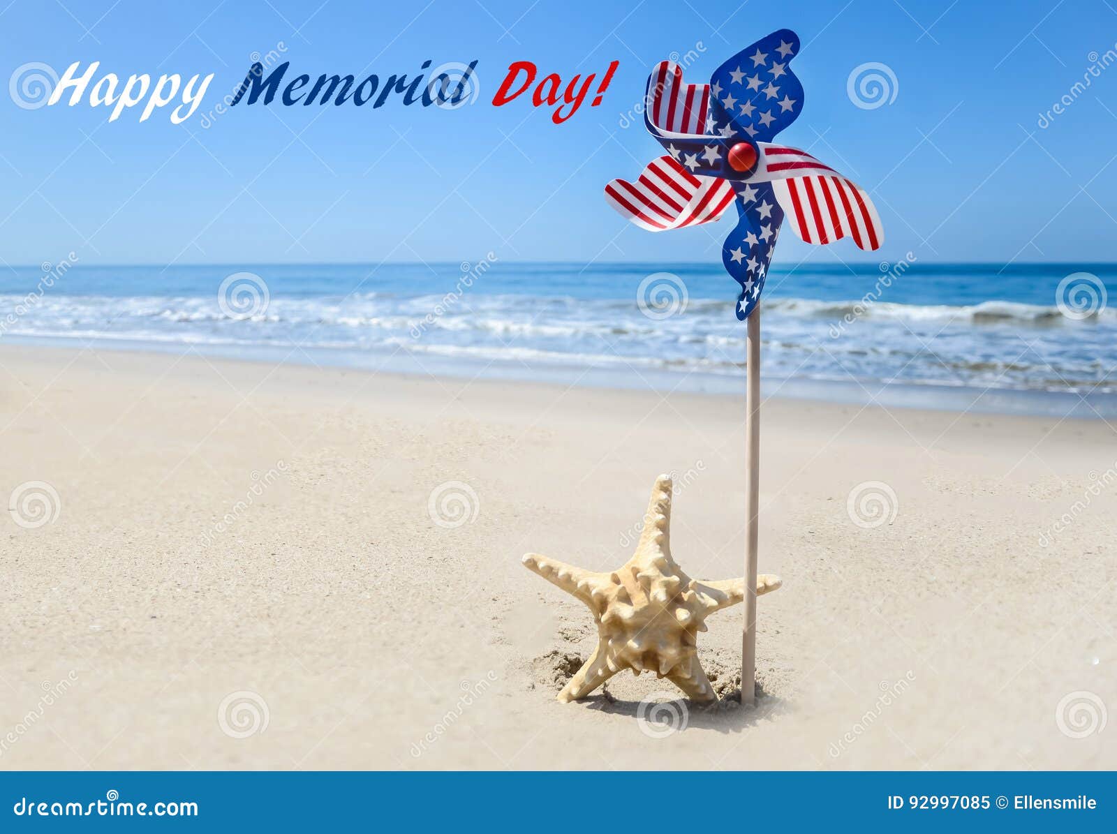Memorial Day Background On The Beach Stock Image - Image of patriotic ...