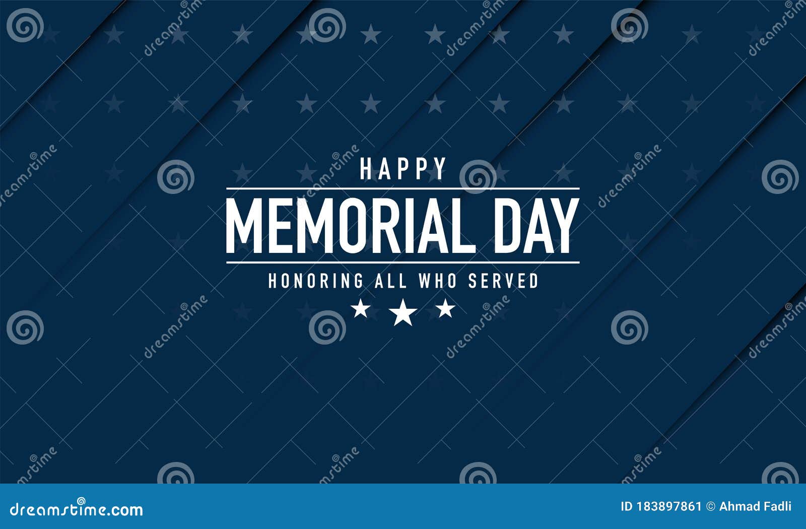 Memorial Day Background. Honoring All Who Served Stock Vector ...