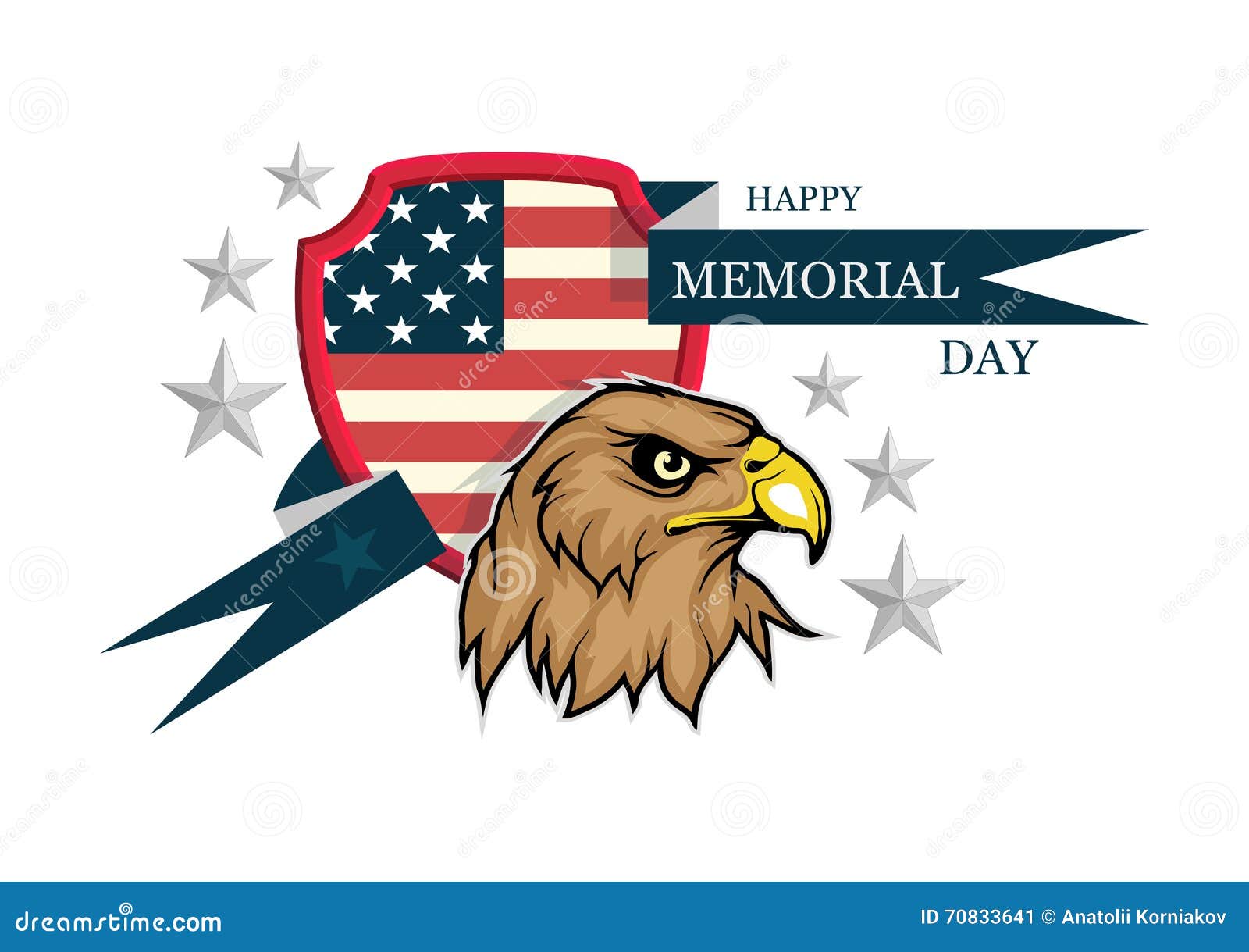 Memorial Day logo stock vector. Illustration of eagle - 70833641