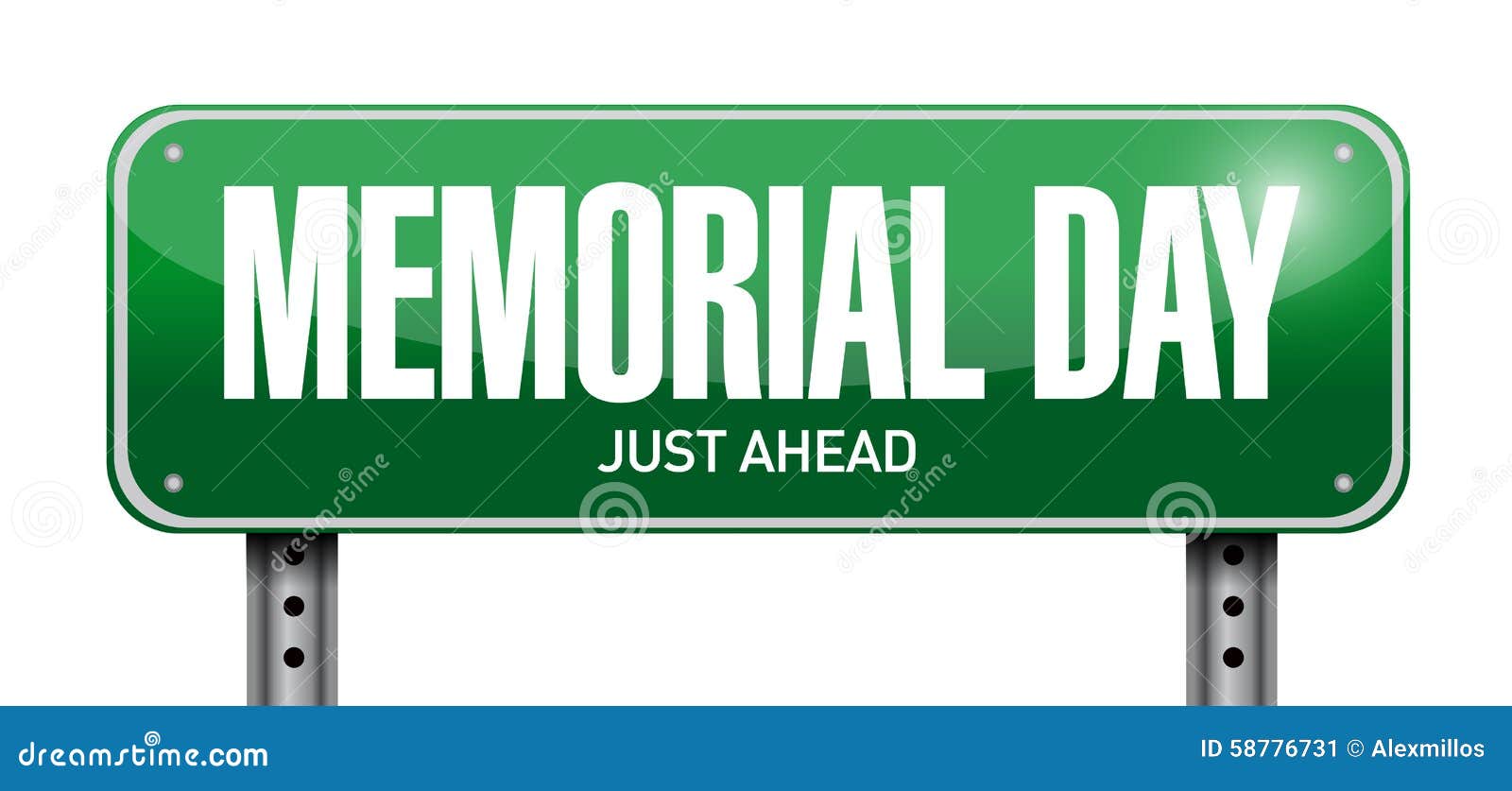 Memorial Day Post Sign Illustration Design Stock Illustration ...