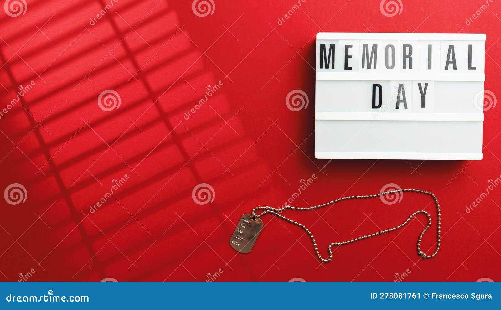 Memorial Day Sign on Red Background Stock Image - Image of patriot ...
