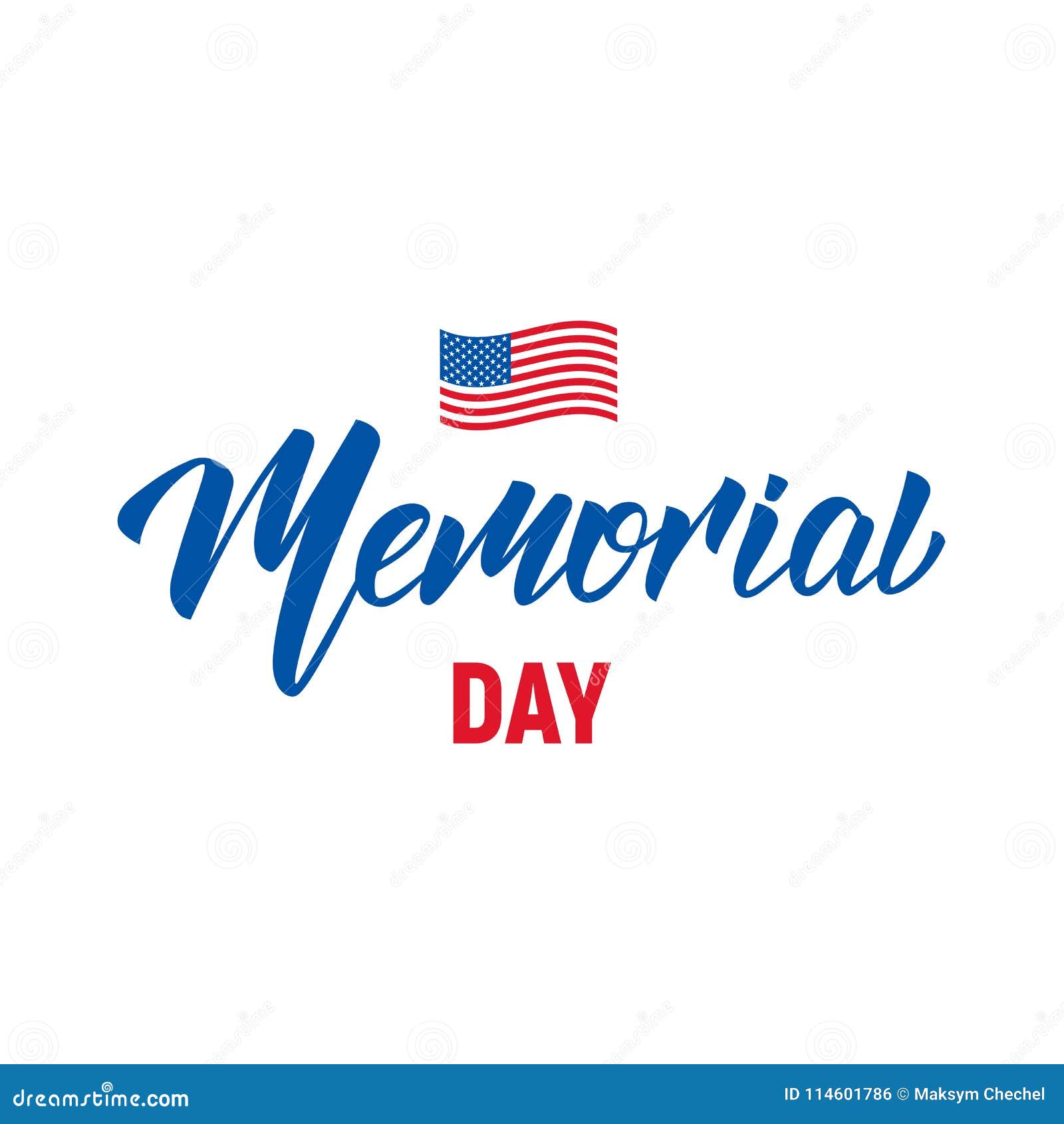 Memorial Day. USA Memorial Day Lettering Typography Design Stock Vector ...