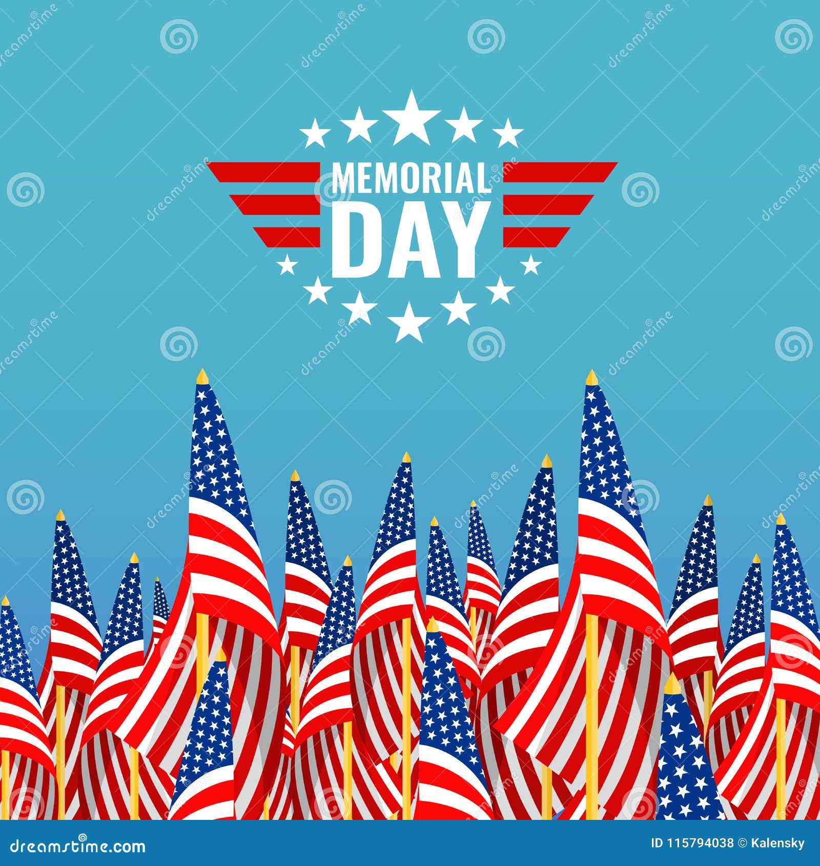 Memorial day. stock vector. Illustration of celebrate - 115794038