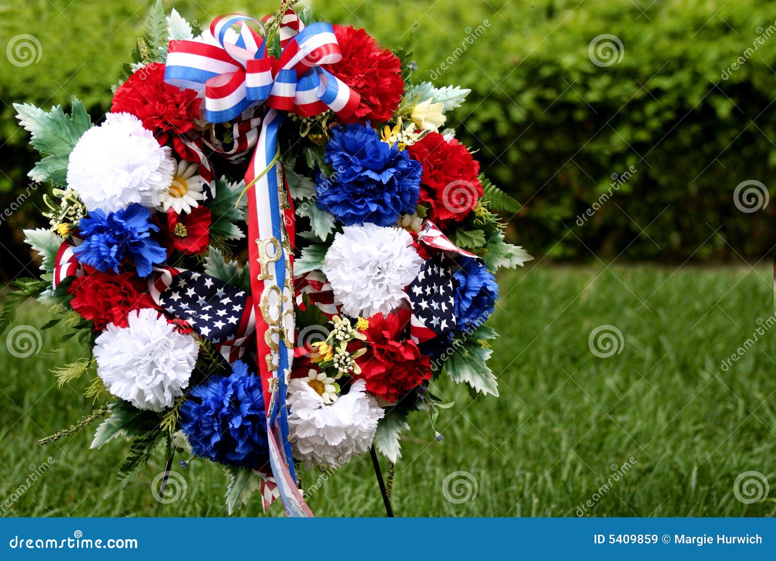 Memorial Day Wreath stock image. Image of white, wreath - 5409859